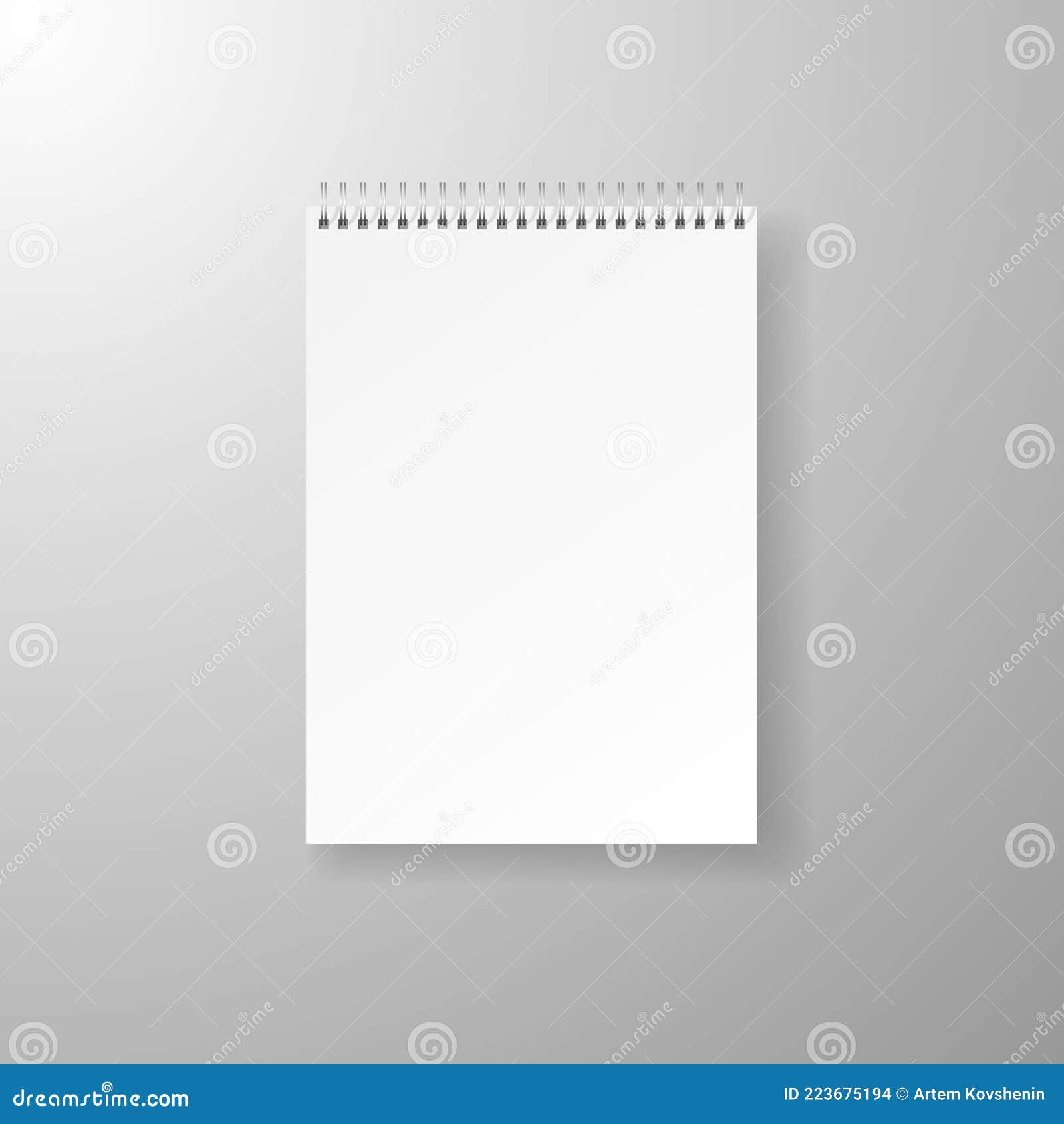 Notepad Mockup for Advertising and Branding Stock Vector - Illustration ...