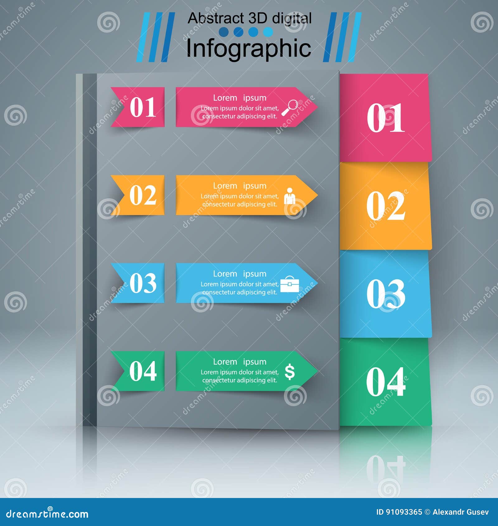 Notepad, Notebok Icon. Abstract Infographic. Vector Illustration ...