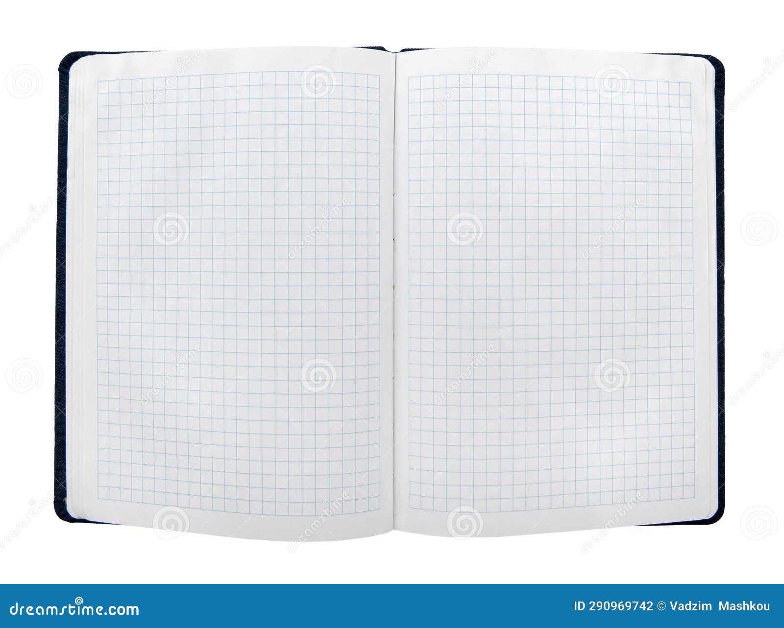 Notepad or Notebook on a White Background. Unfolded Notepad Isolate ...