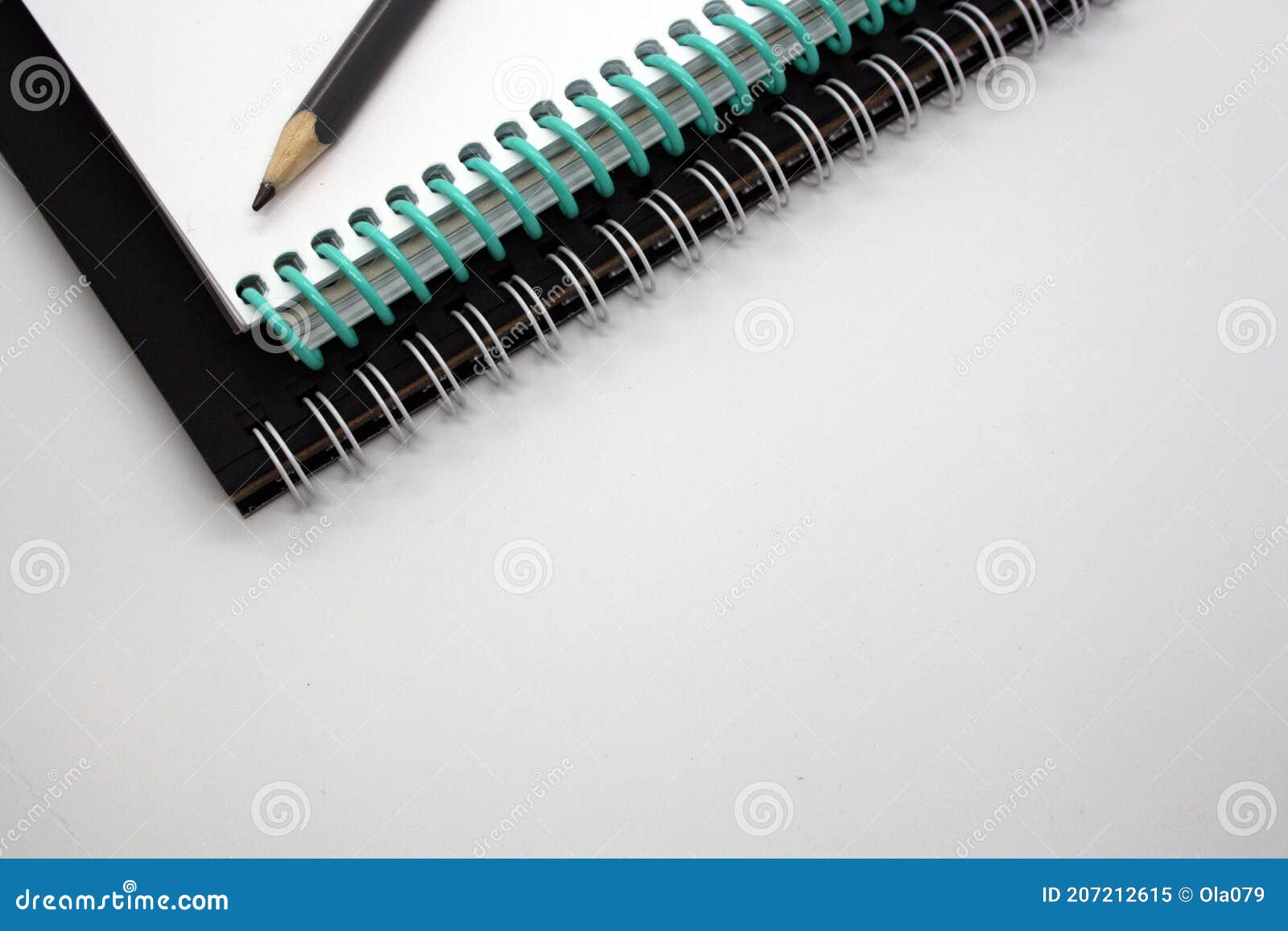 Notepad for Notes and Sketches on a White Background Stock Image ...