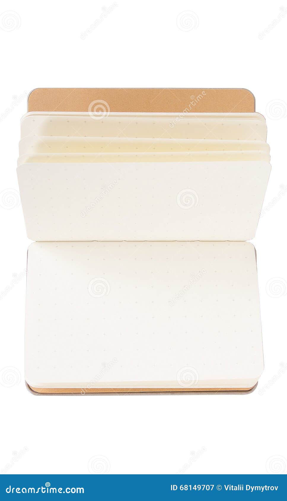 Notepad with Open Pages on White Background Stock Image - Image of ...