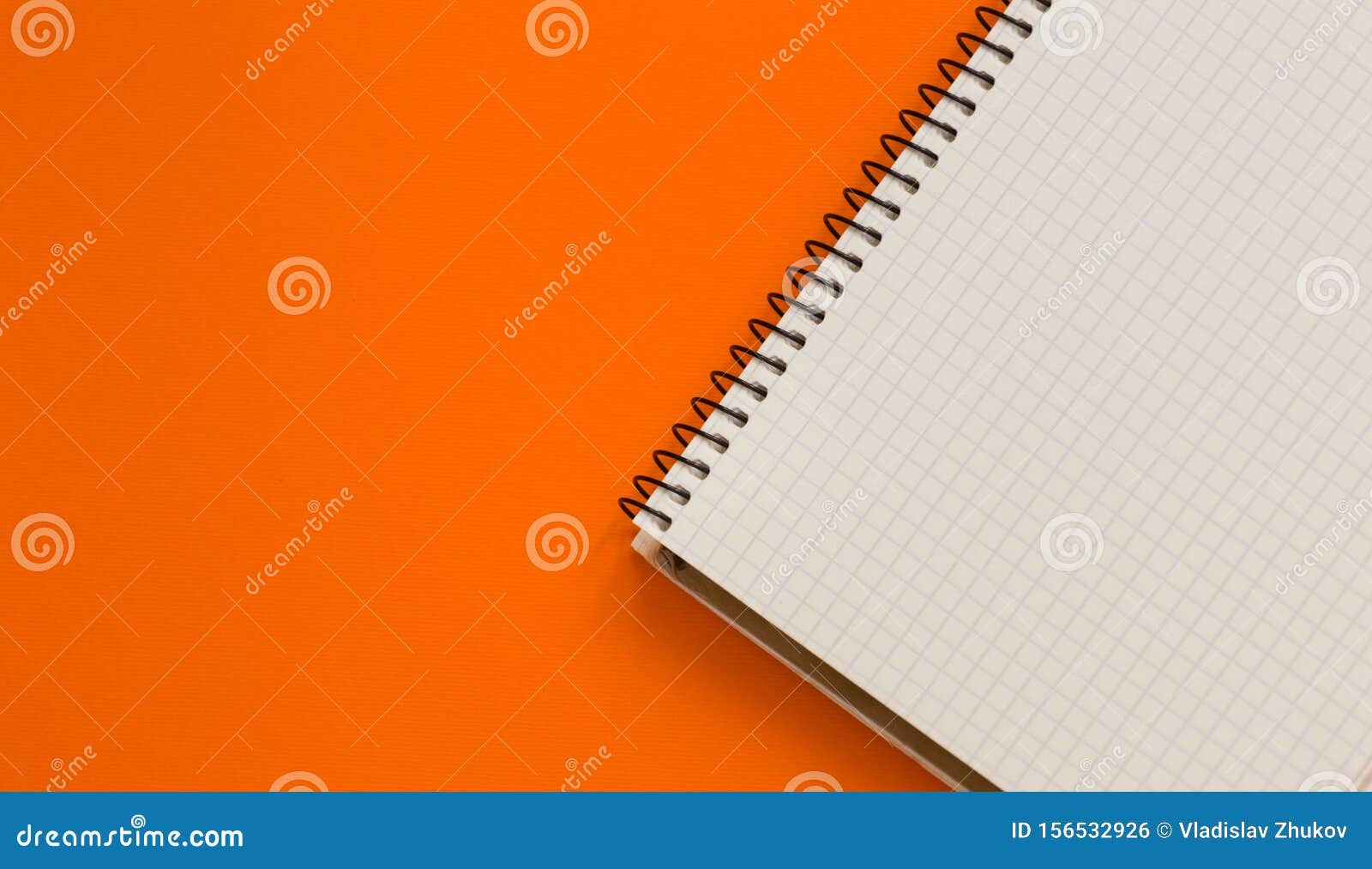 Notepad on an Orange Background Stock Photo - Image of orange, closeup ...