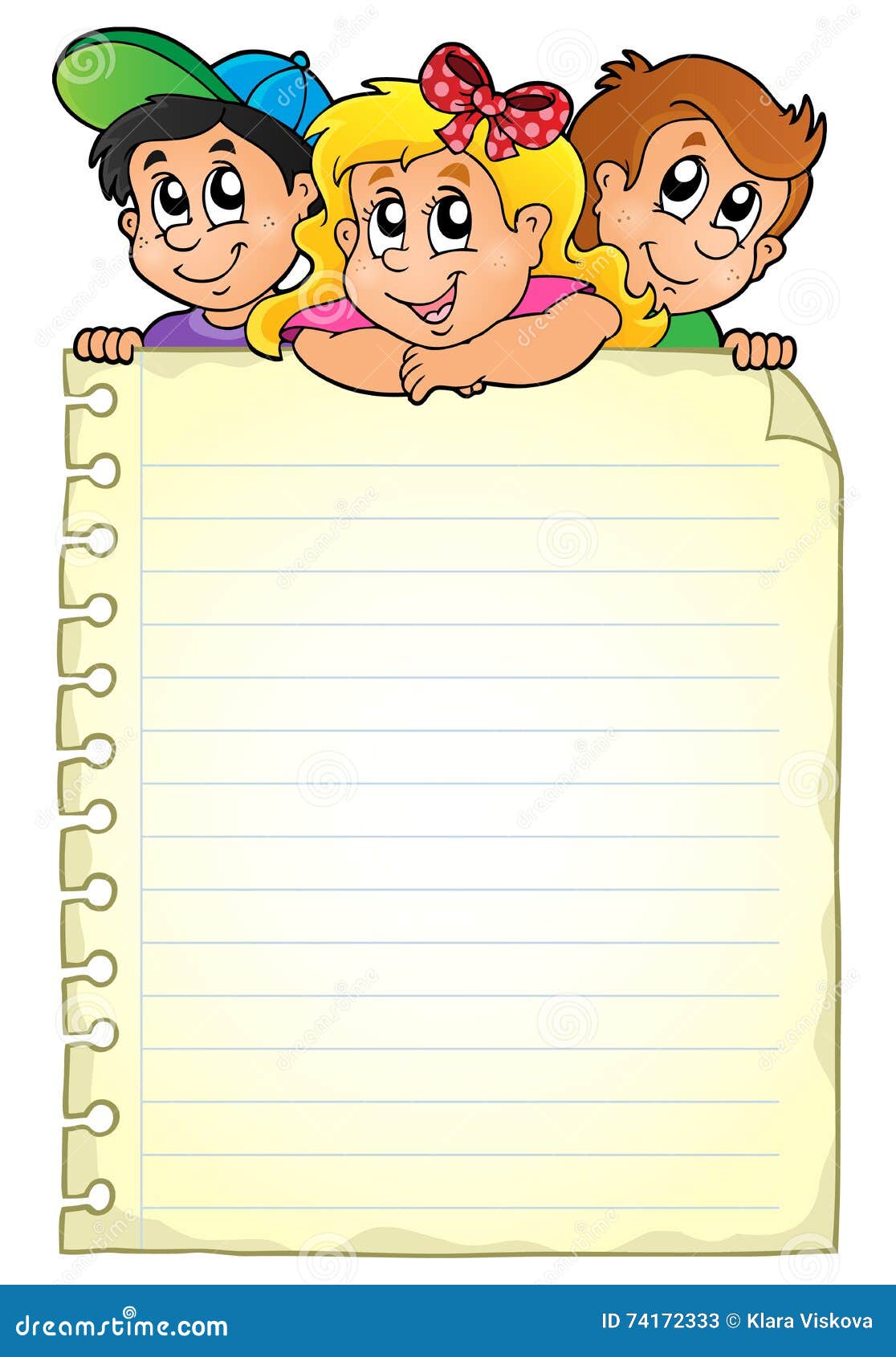 Notepad Page with Children Theme 1 Stock Vector - Illustration of ...