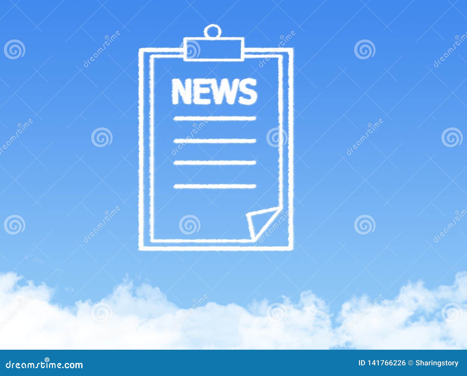 Notepad Paper Document Cloud Shape Stock Photo - Image of cubicle ...