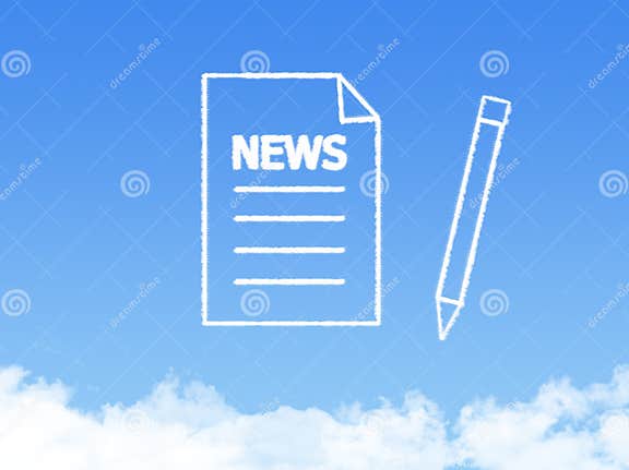 Notepad Paper Document Cloud Shape Stock Image - Image of notepad ...