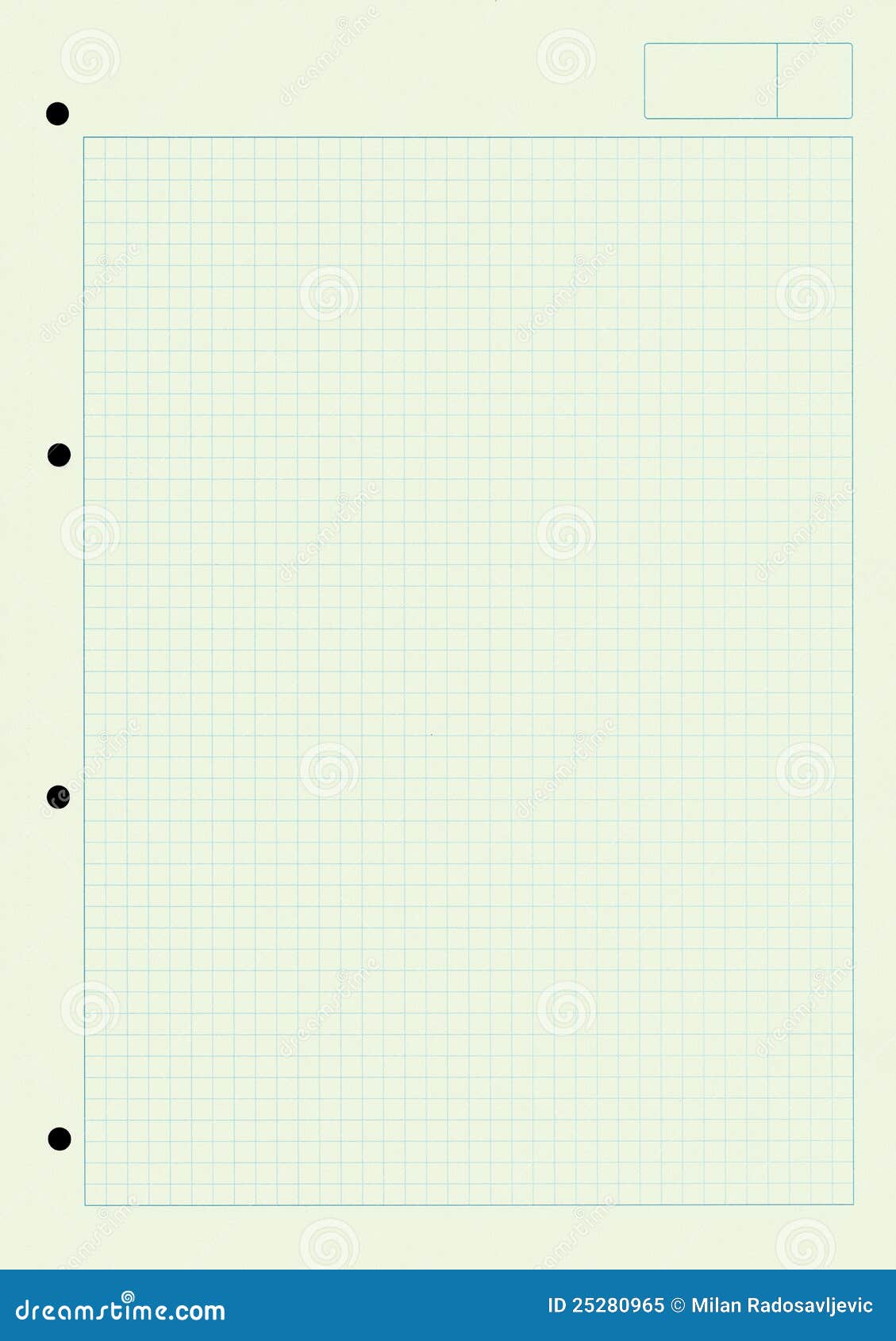 Notepad - Paper with Square Pattern and Holes Stock Illustration ...