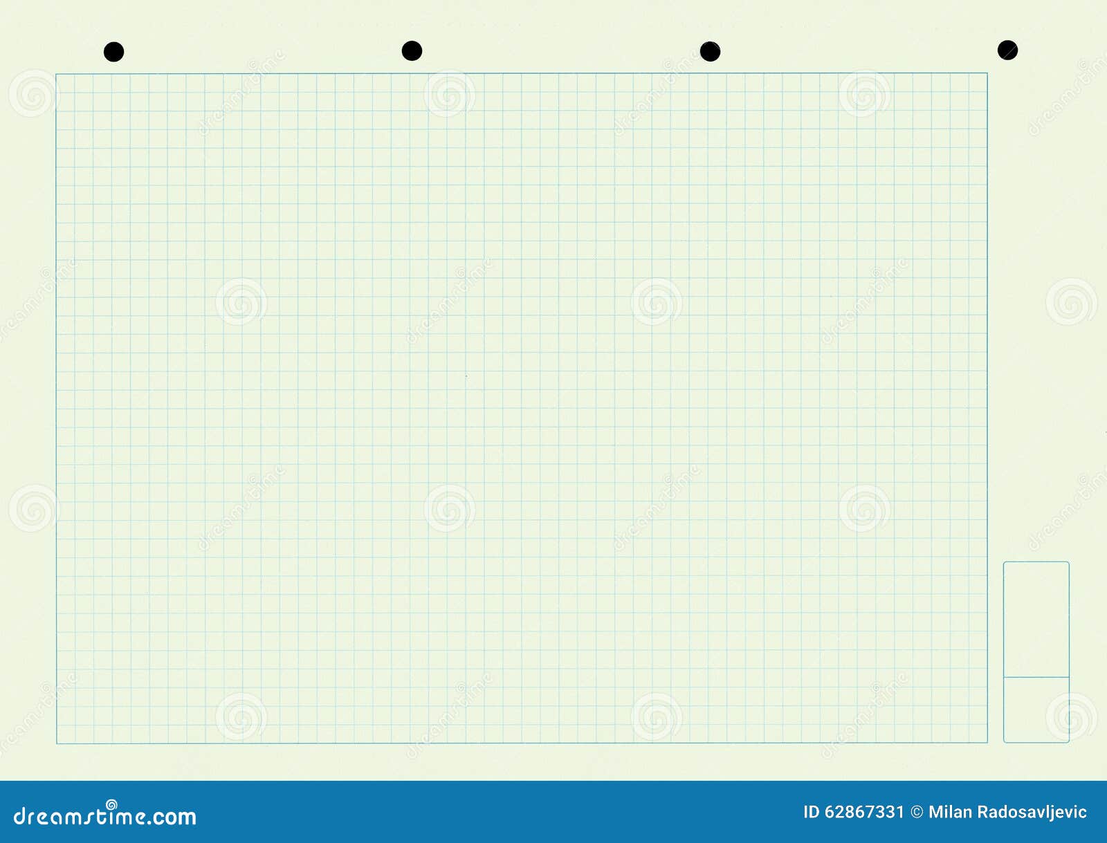 Notepad - Paper with Square Pattern and Holes Stock Illustration ...