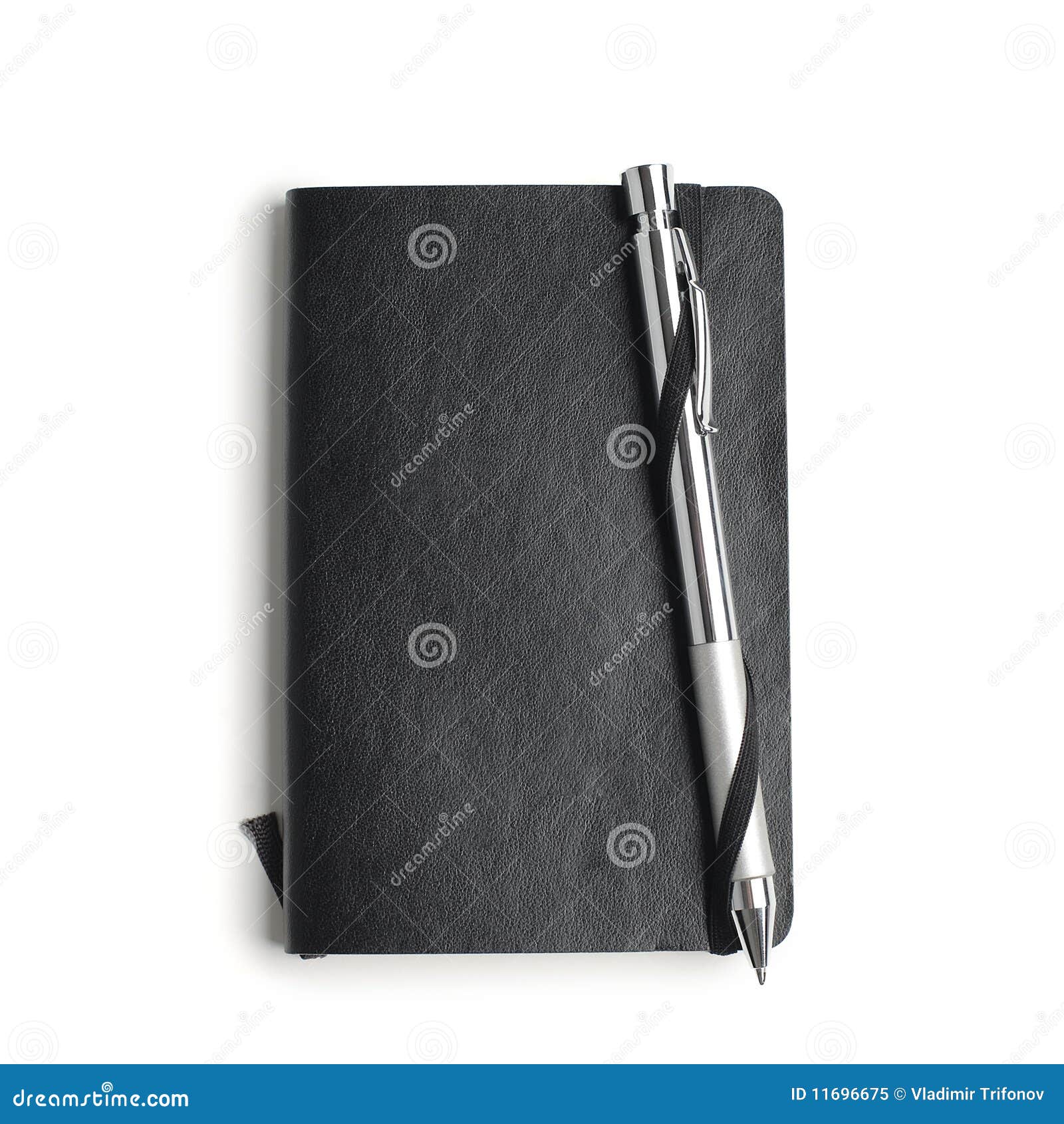 Notepad with pen stock image. Image of publication, moleskine - 11696675