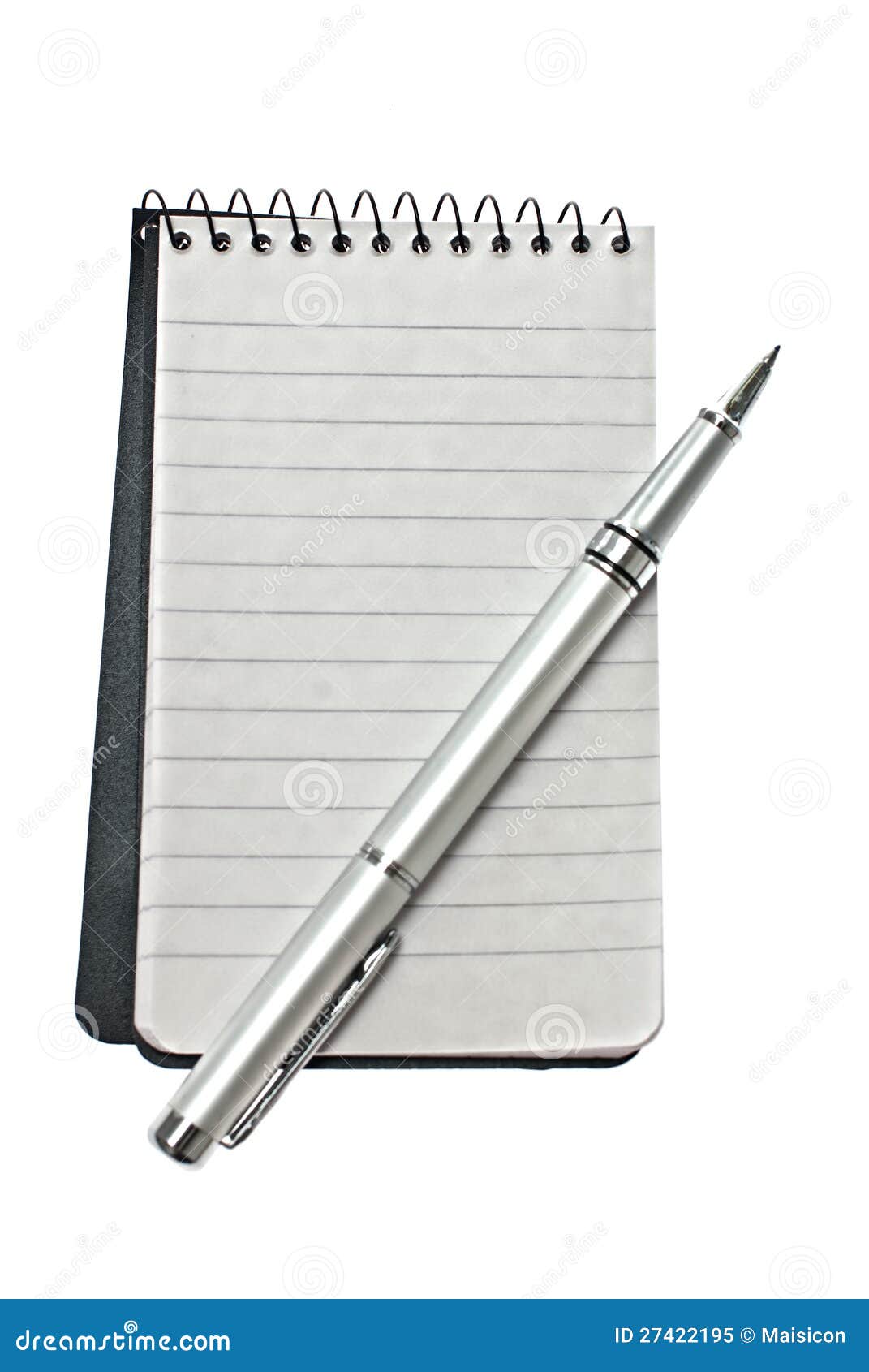 Notepad and pen. stock image. Image of personal, school - 27422195