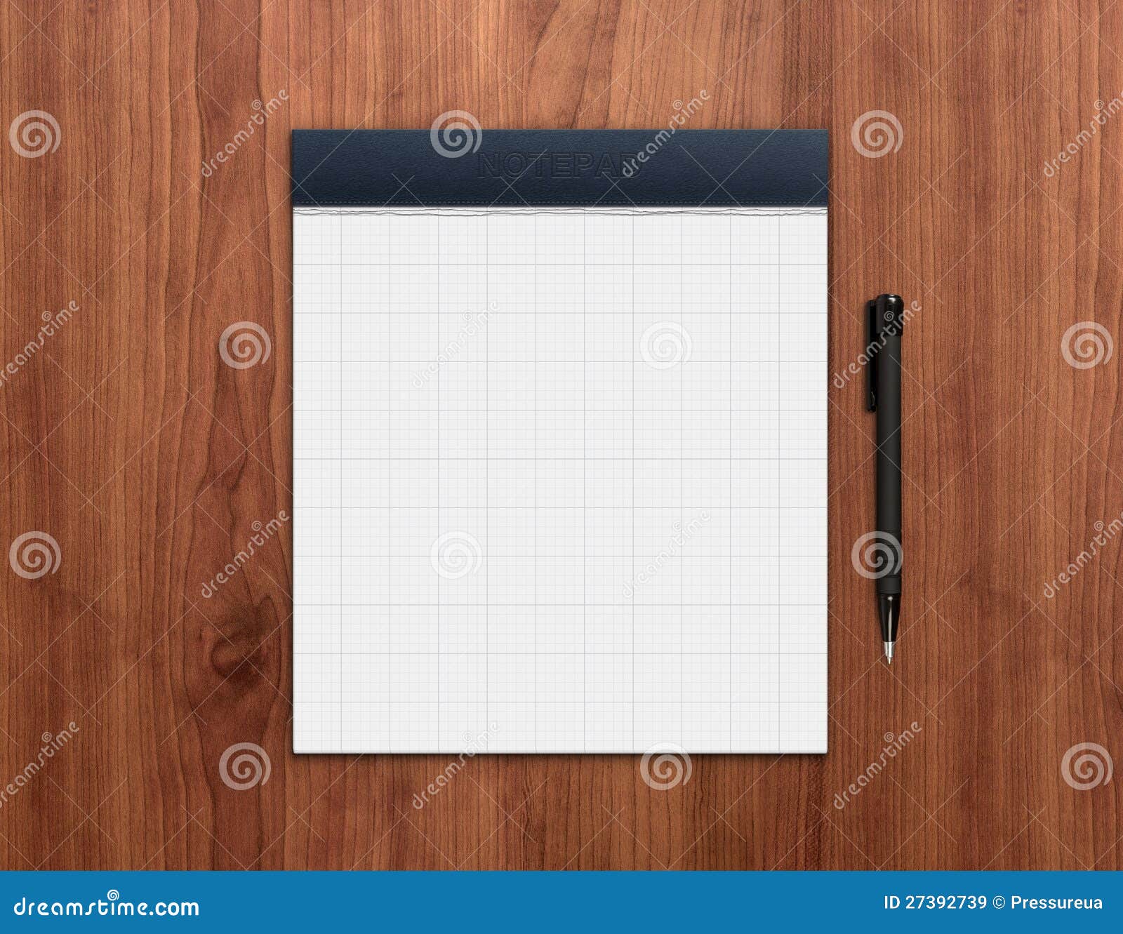 Notepad with pen on desk stock image. Image of ballpoint - 27392739