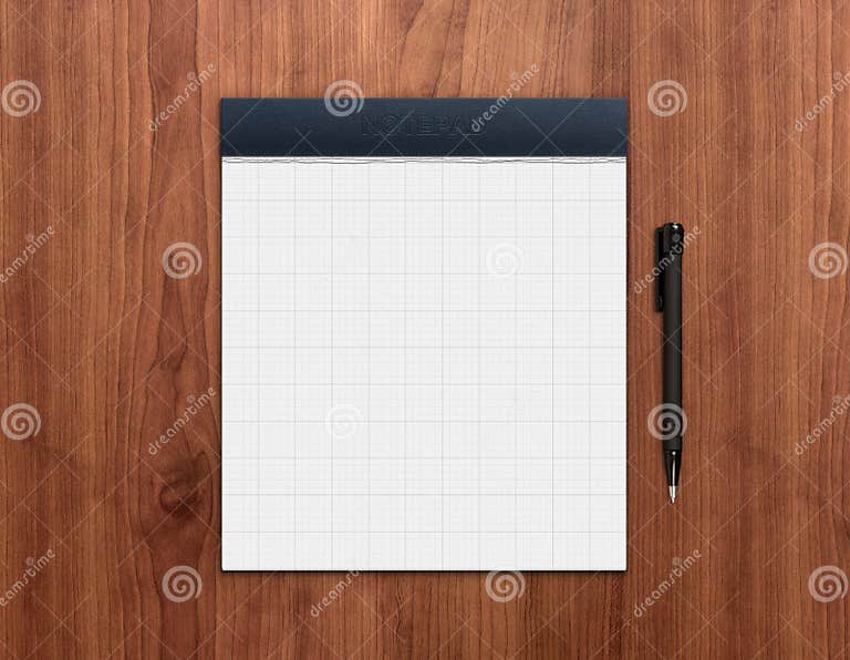 Notepad with pen on desk stock image. Image of ballpoint - 27392739