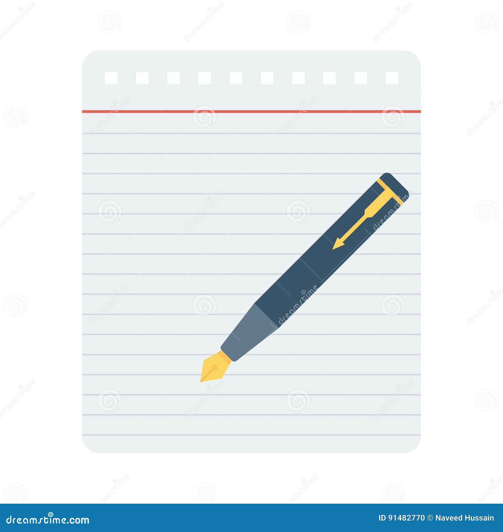 Notepad Pen Icon stock illustration. Illustration of icon - 91482770
