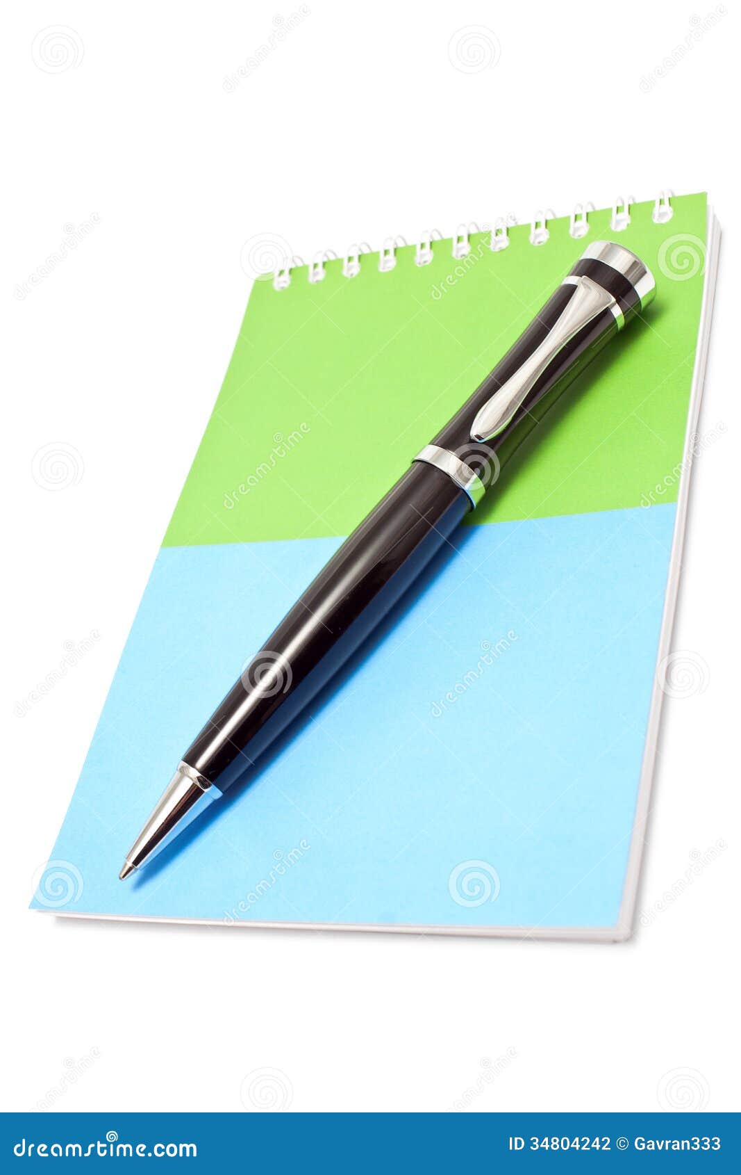Notepad and pen stock photo. Image of drawing, business - 34804242