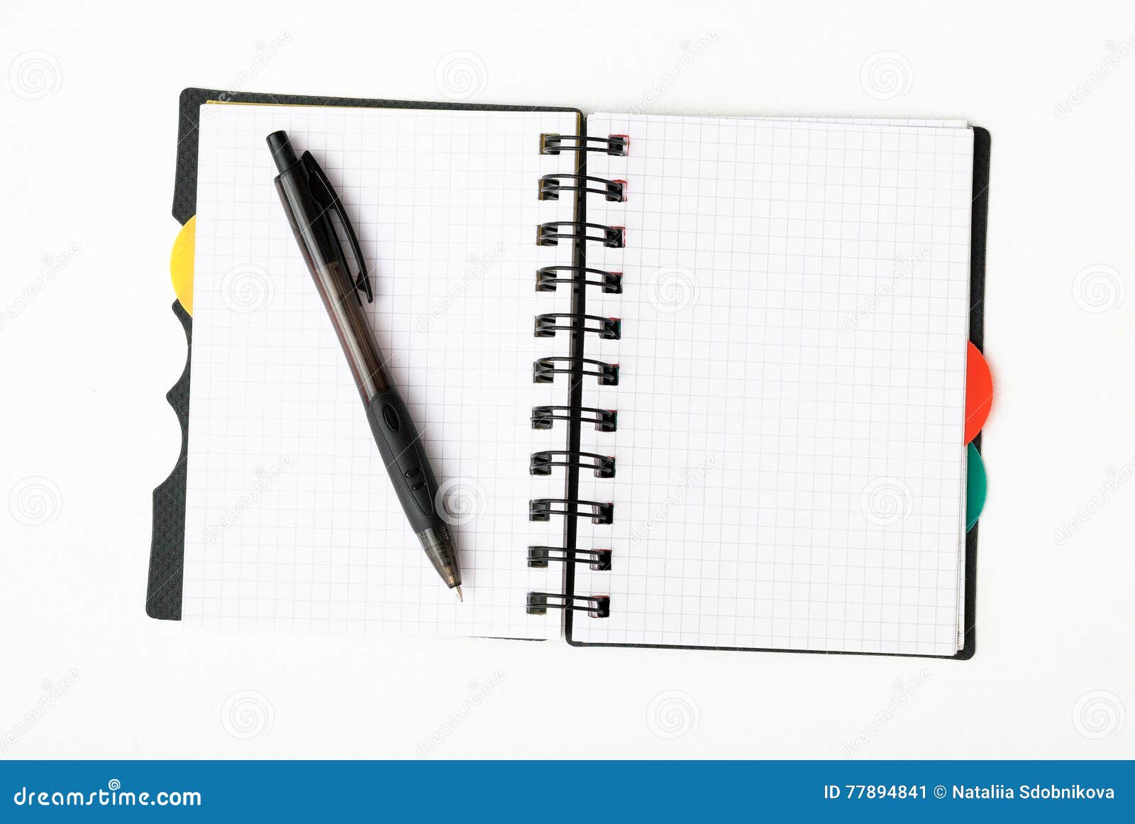 Notepad with pen isolated stock image. Image of memo - 77894841