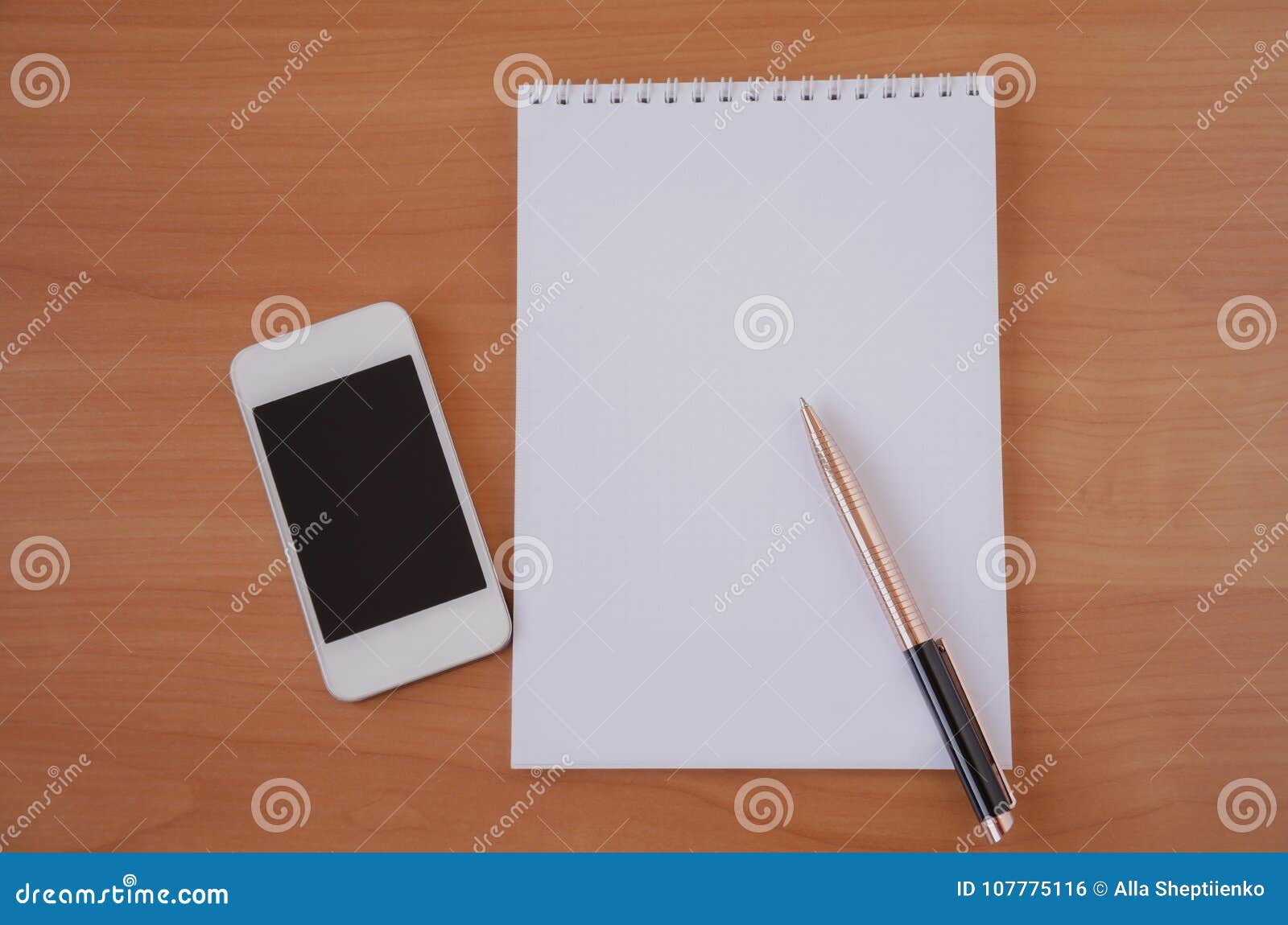 Notepad with pen for notes stock photo. Image of paper - 107775116