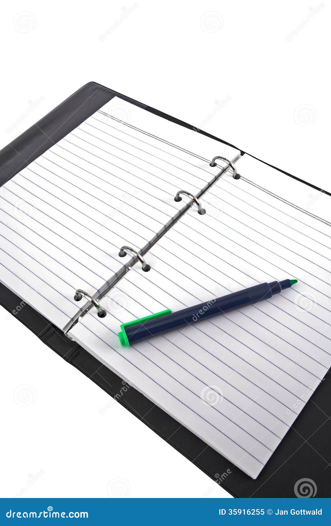 Notepad and pen stock image. Image of indoor, ringed - 35916255