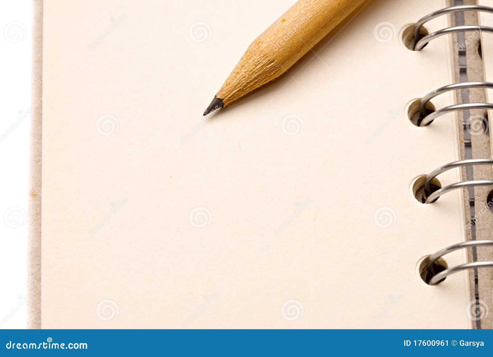 Notepad with pencil stock image. Image of clean, list - 17600961