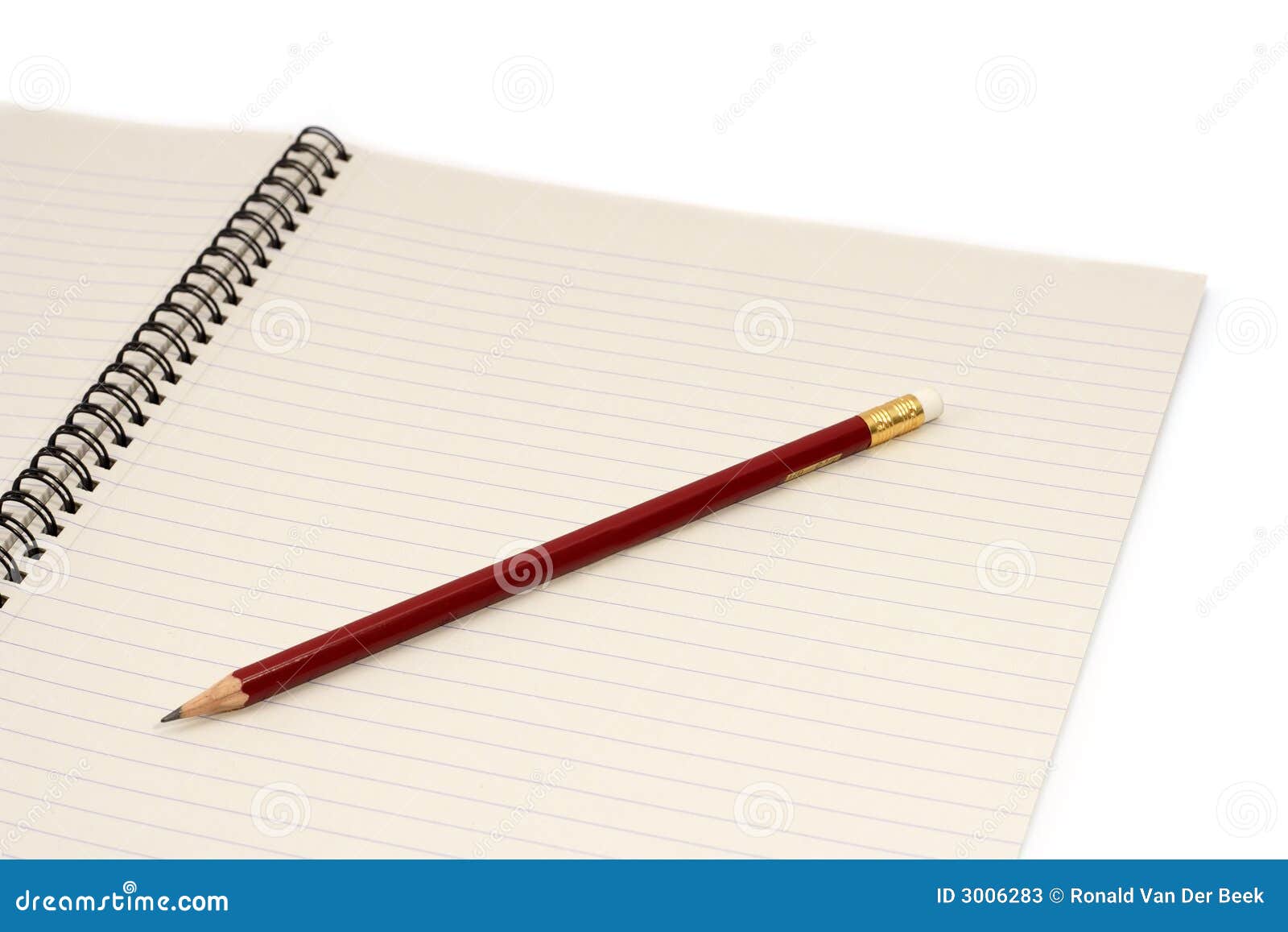 Notepad and pencil stock image. Image of note, white, bind - 3006283