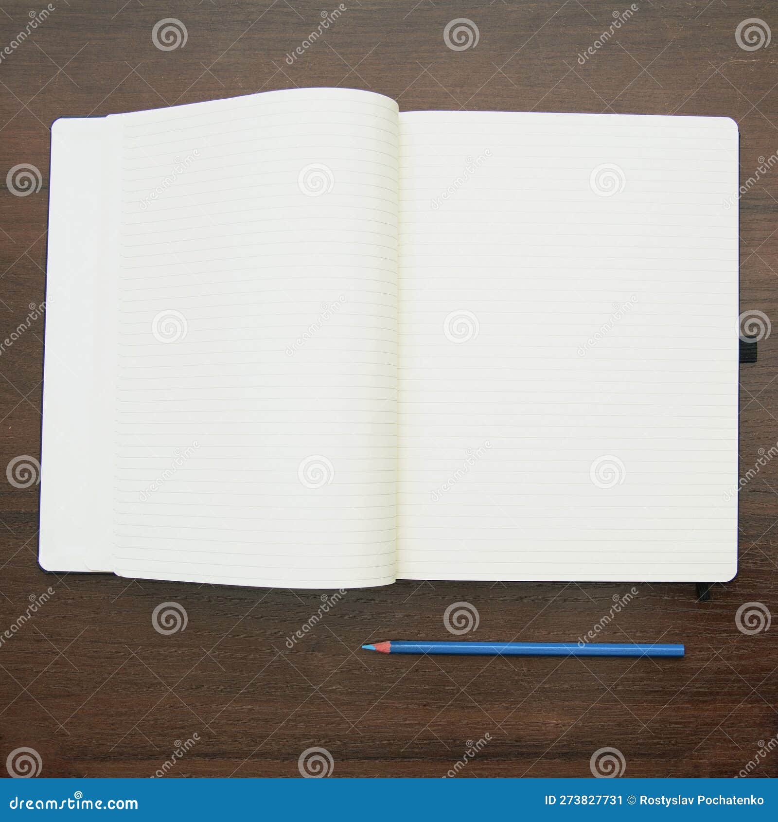 Notebook and Pencil on a Beautiful Background in a Photo Studio Stock ...