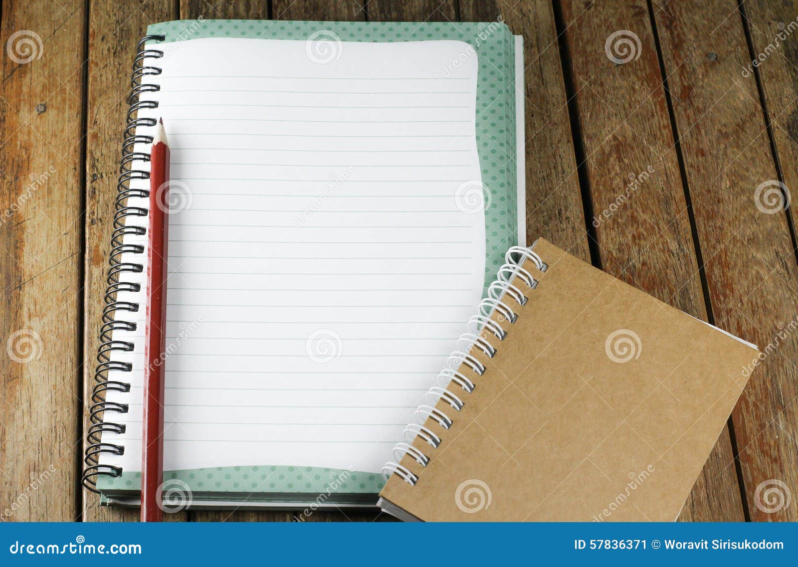 Notepad and Pencil on a Desk Stock Image - Image of notepad, book: 57836371