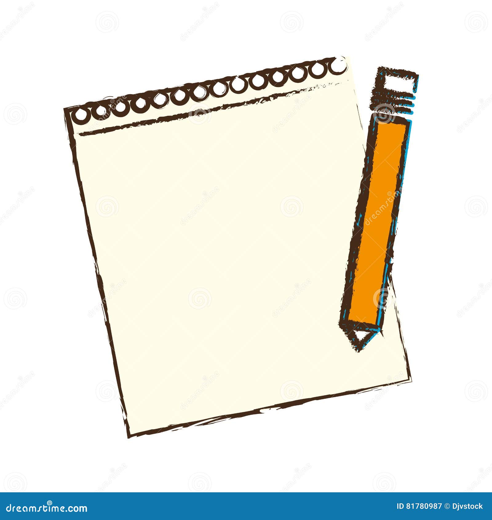 Notepad and Pencil Icon Image Stock Vector - Illustration of spiral ...