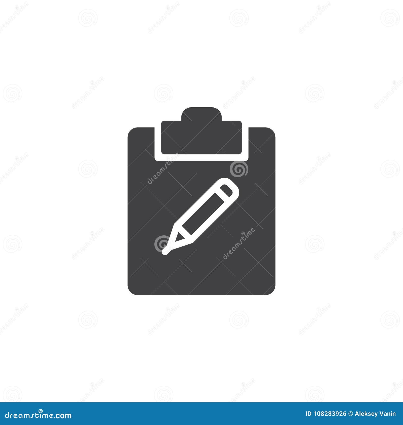 Notepad with Pencil Icon Vector Stock Vector - Illustration of office ...