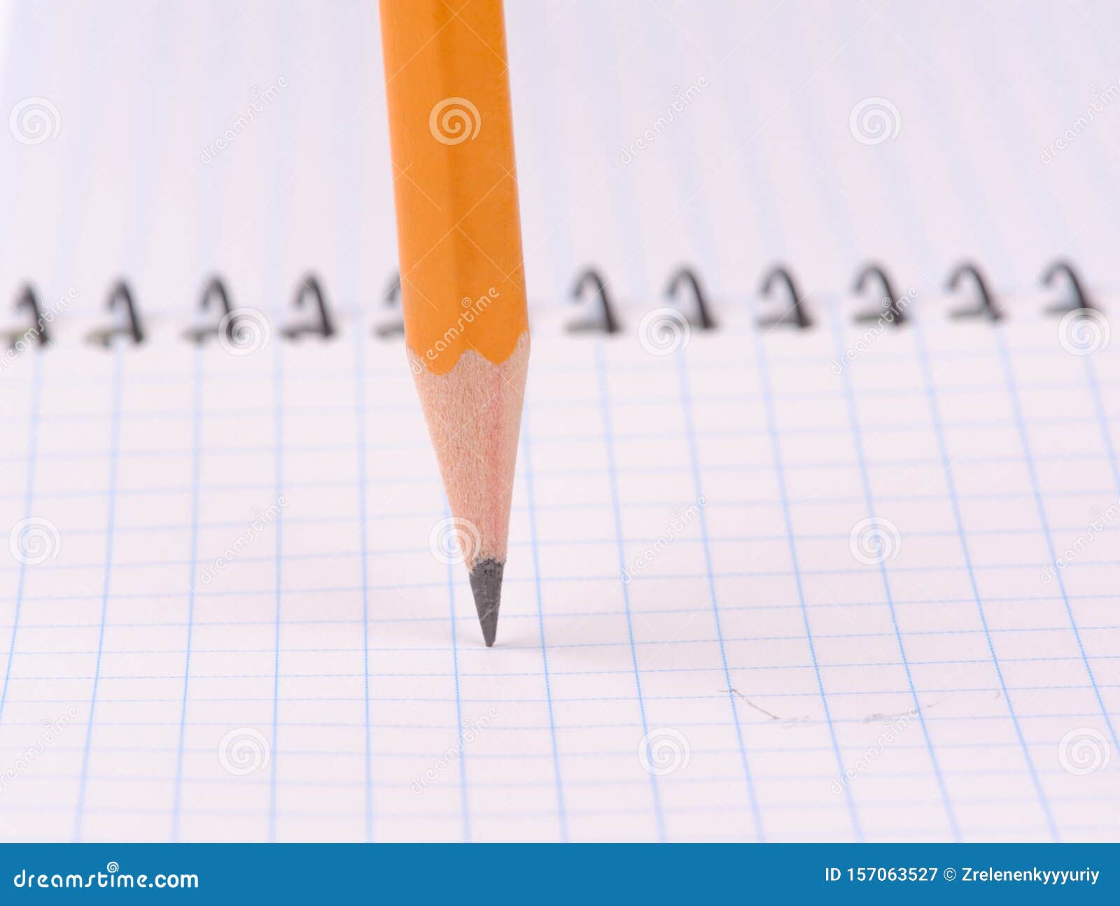 Notepad with pencil stock image. Image of business, blank - 157063527
