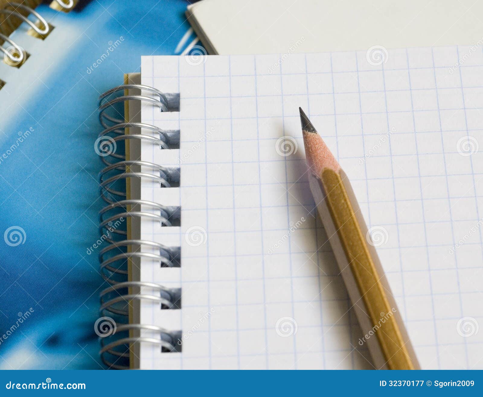 The notepad and pencil stock image. Image of page, tools - 32370177