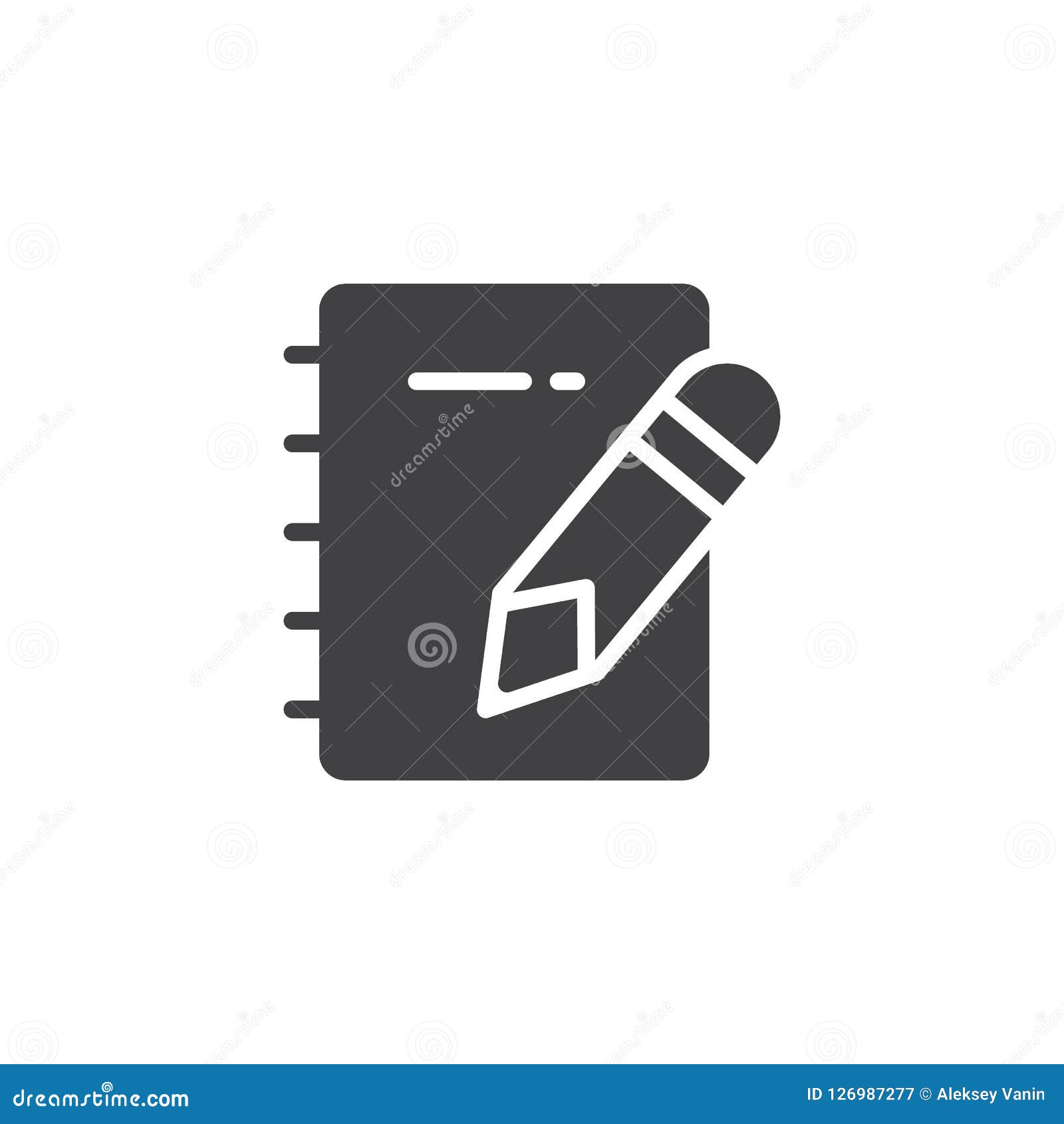 Notepad and Pencil Vector Icon Stock Vector - Illustration of pixel ...