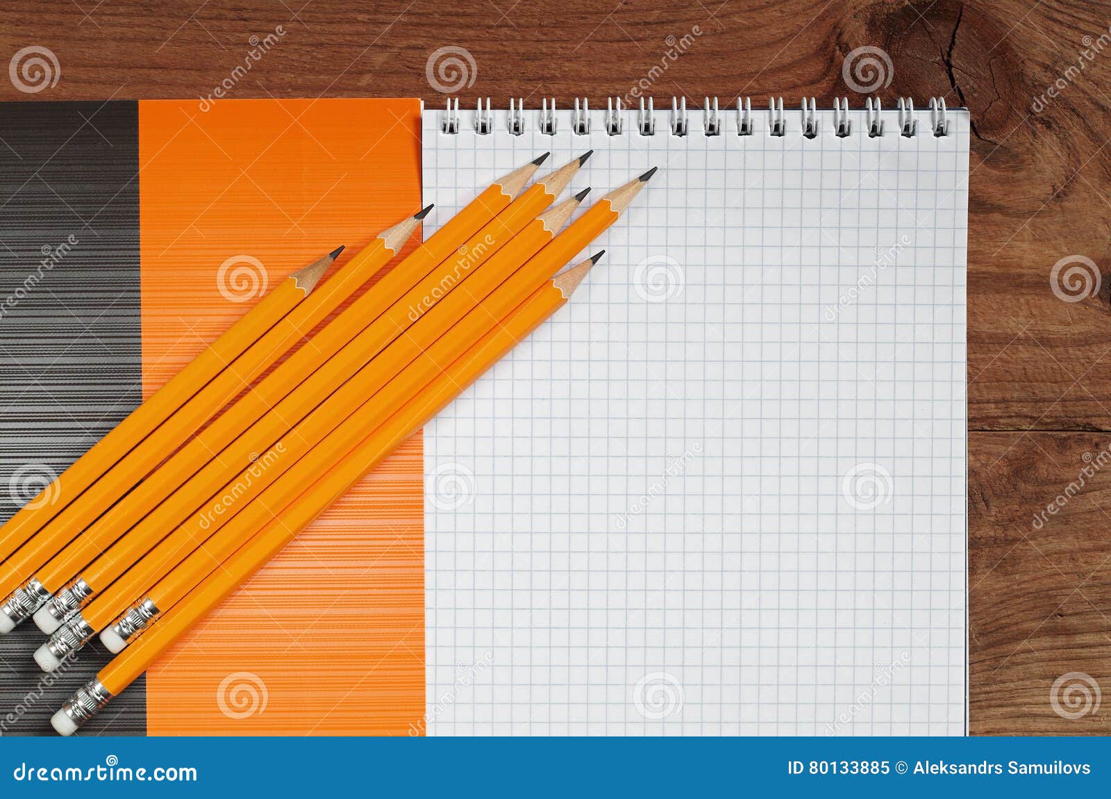 Notepad and pencils stock image. Image of pencil, college - 80133885