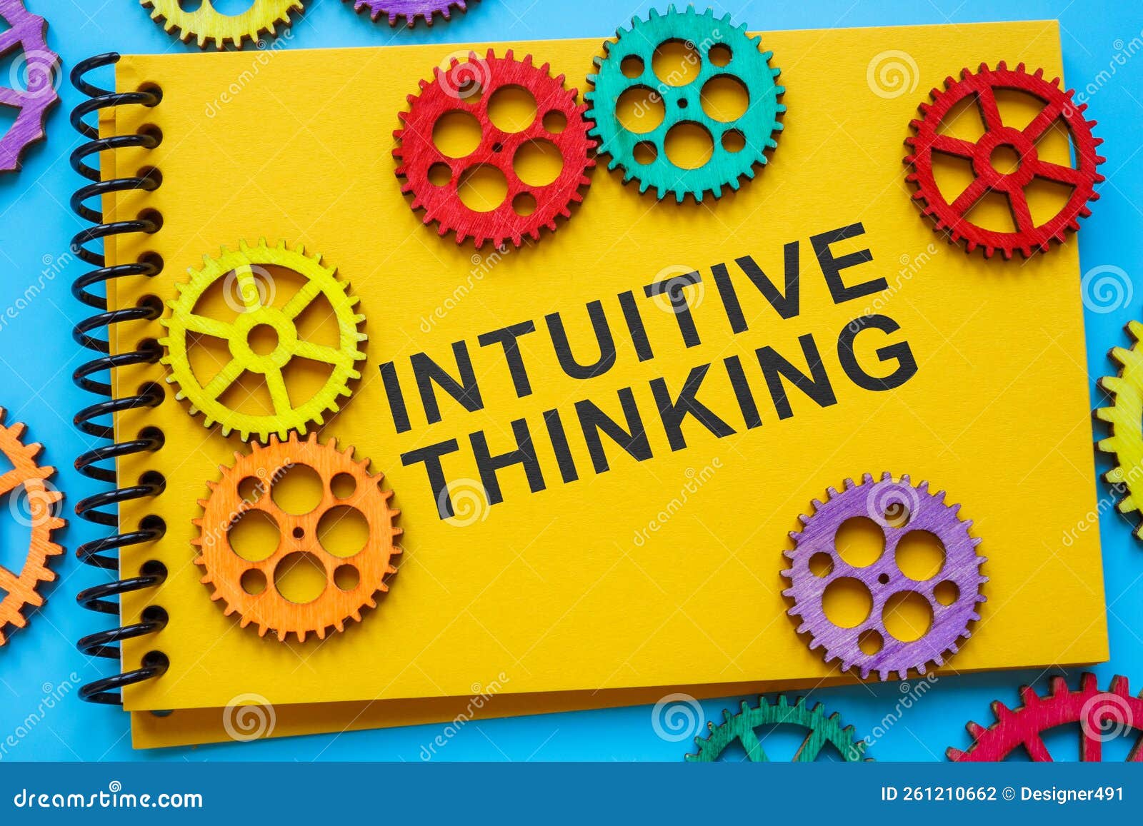 Notepad with Phrase Intuitive Thinking and Cog Wheels. Stock Photo ...
