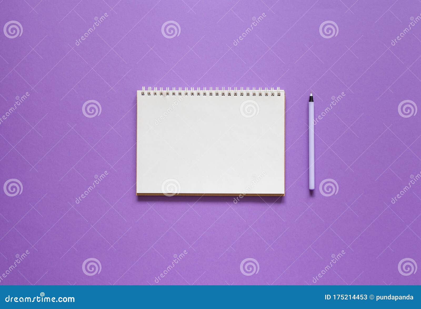 Notepad on a Purple Background Stock Image - Image of open, paper ...