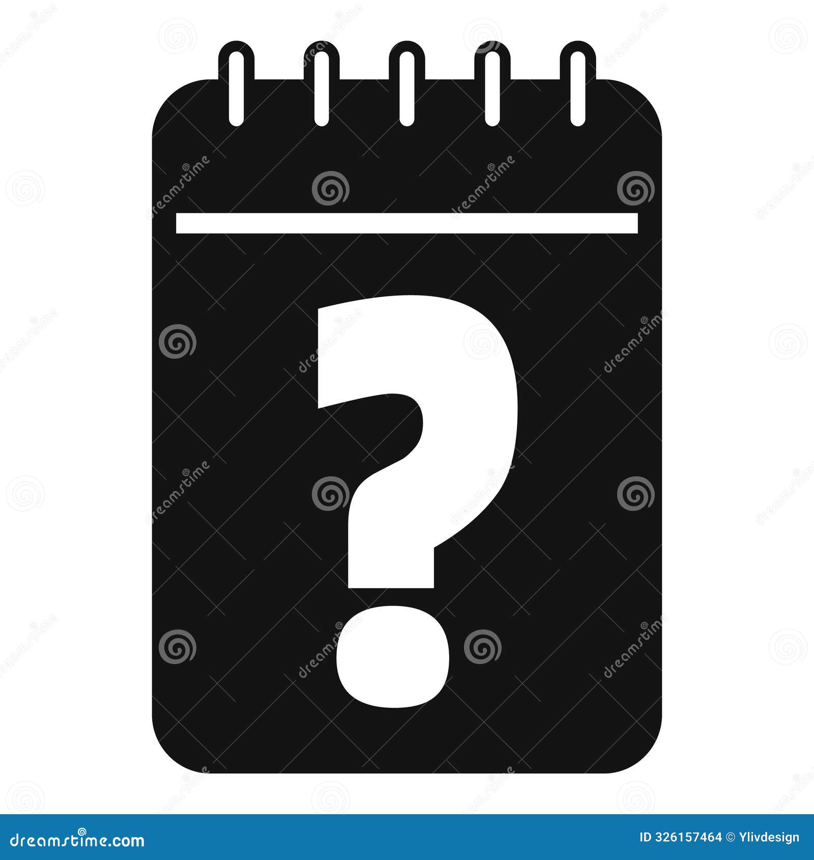 Notepad with Question Mark Showing Faq and Doubts Stock Vector ...