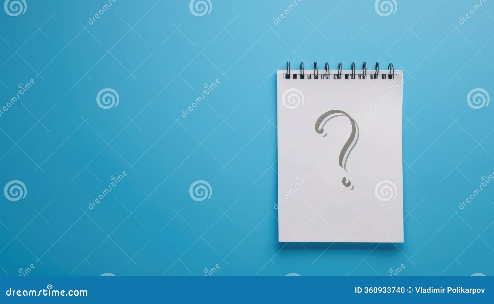 Notepad with a Question Mark Symbol, Suitable for Business Concepts ...