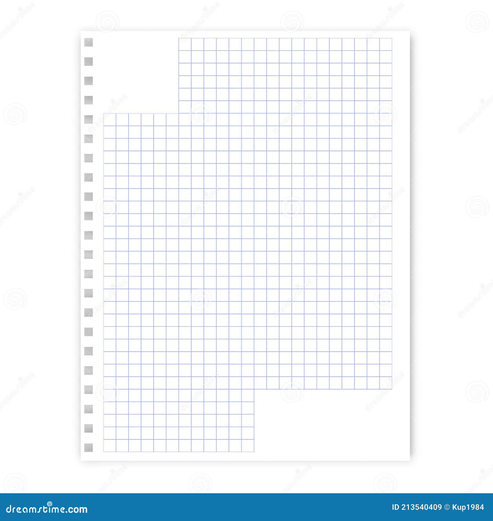 Notepad Sheet in a Cage, Vector Illustration Stock Vector ...