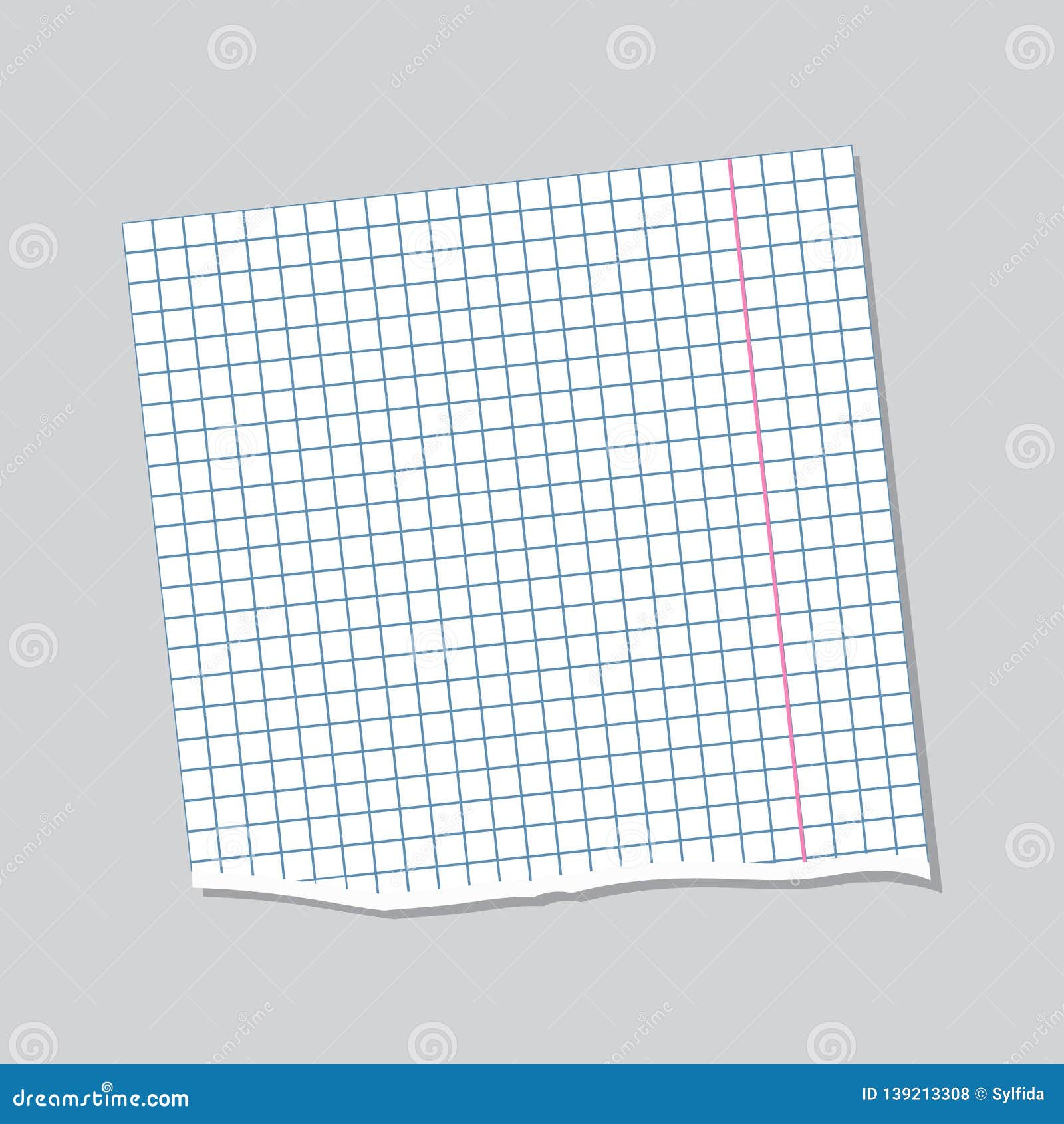 Notepad Sheet with Shadow. Vector Illustration Stock Illustration ...