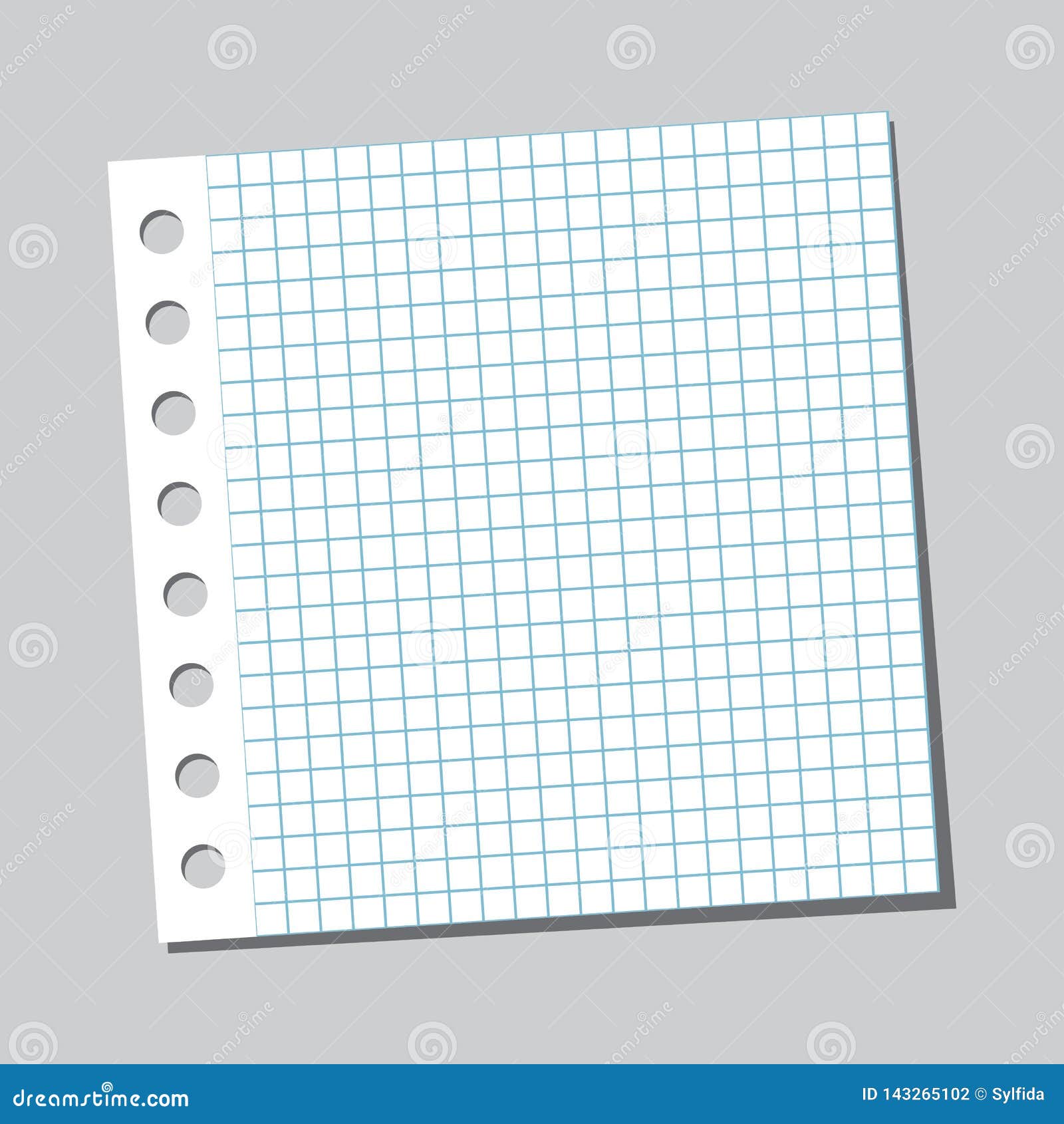 Notepad Sheet with Shadow. Vector Illustration Stock Illustration ...