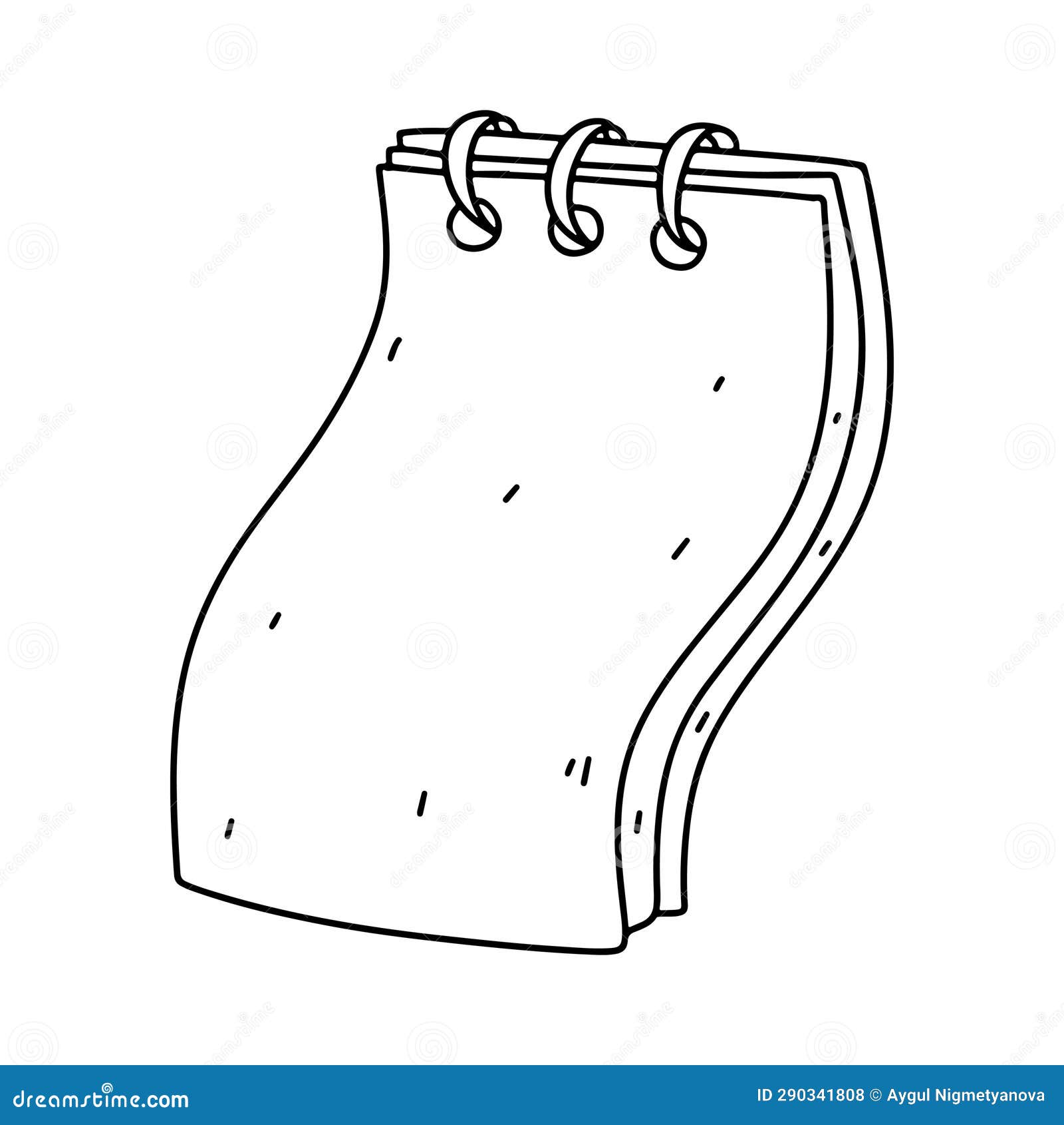 Notepad Sheets. Hand Drawn Doodle Style. Vector Illustration Isolated ...