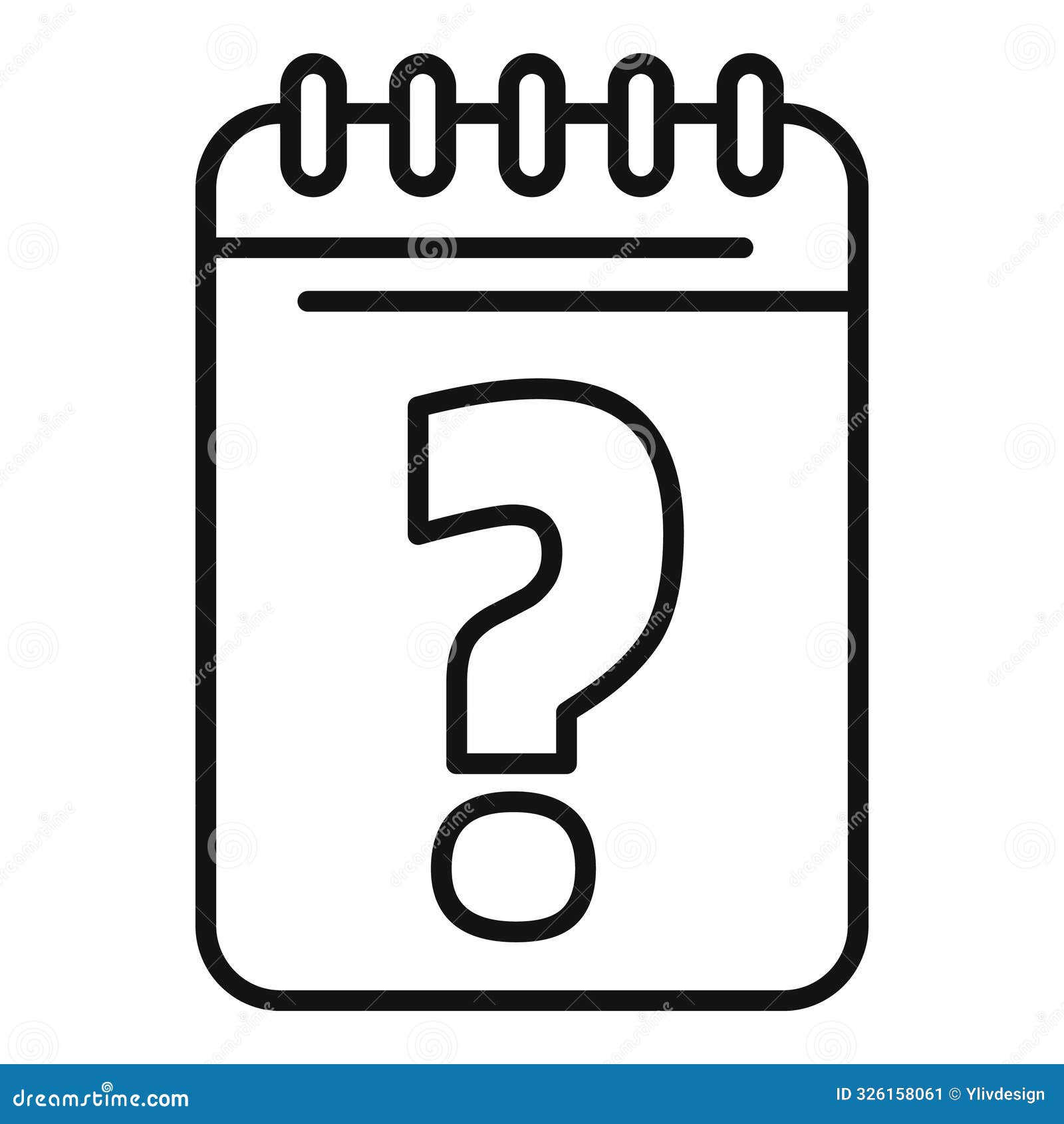 Notepad Showing Question Mark Icon Asking For Answer Cartoon Vector ...