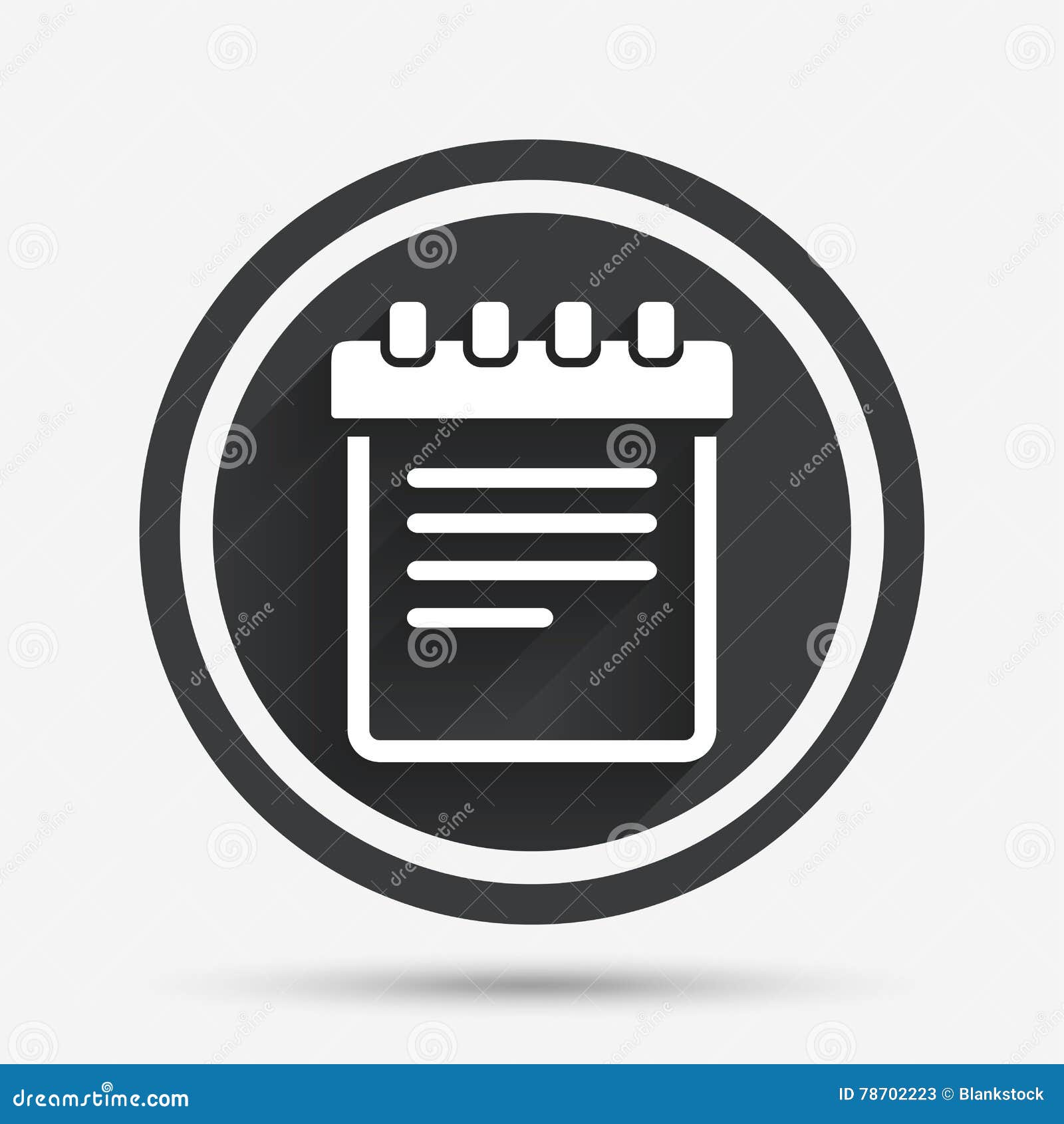 Notepad Sign Icon. Paper Notebook Symbol Stock Vector - Illustration of ...