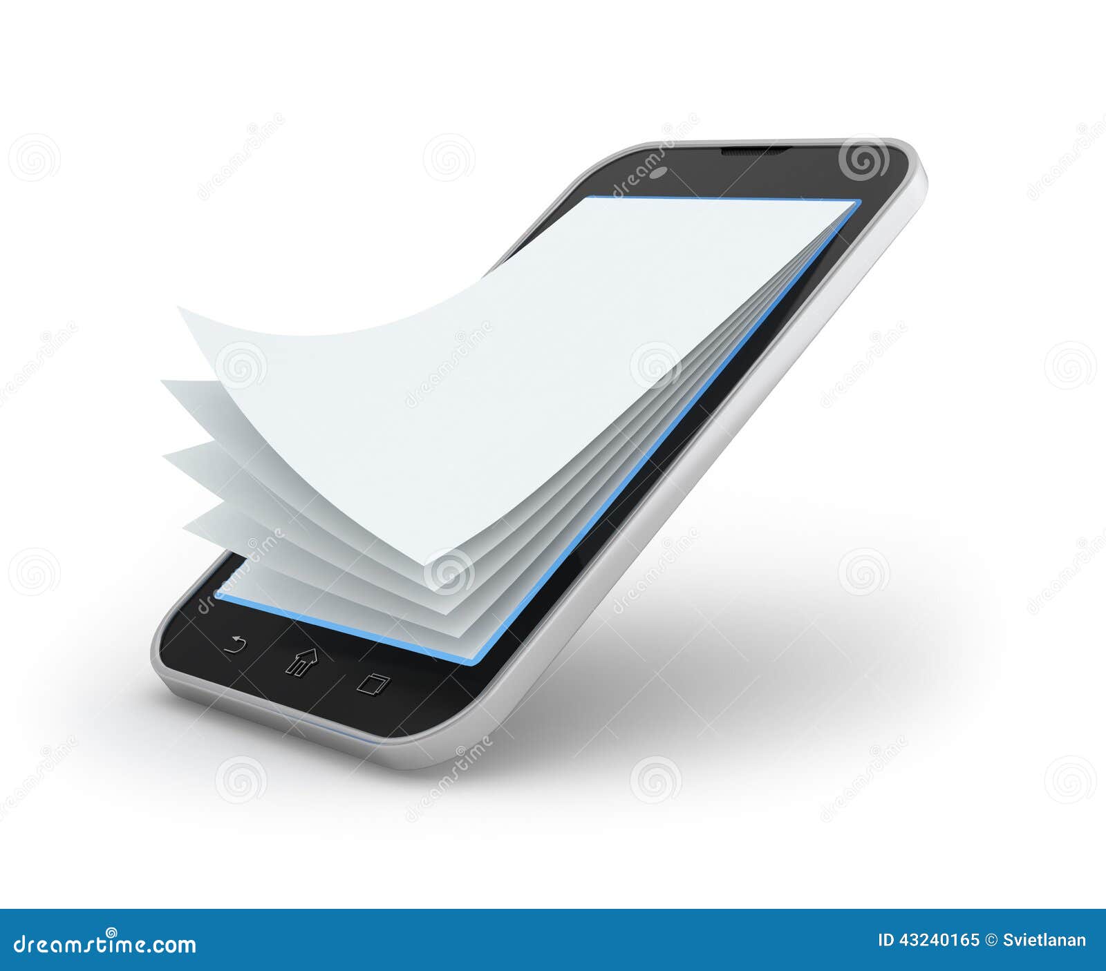 Smartphone notepad stock illustration. Illustration of internet - 43240165