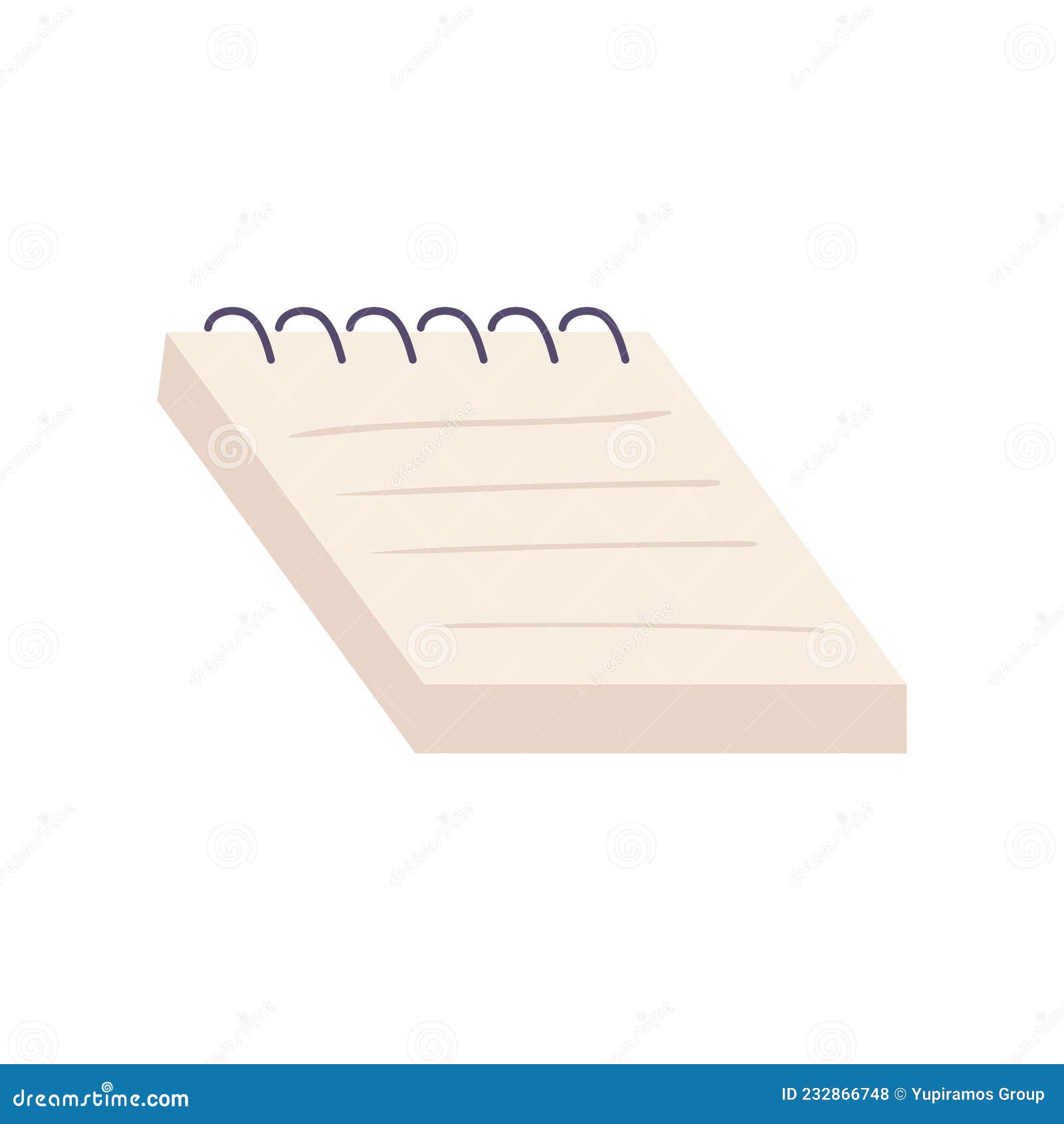 Notepad with spiral stock vector. Illustration of vector - 232866748