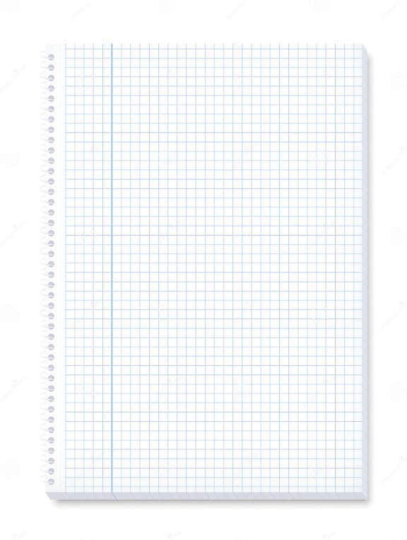 Notepad Squared Paper Spiral Binding Stock Vector - Illustration of ...