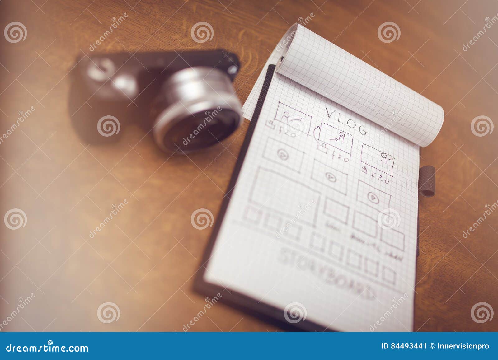 Notepad with Storyboard and Digital Camera Stock Image - Image of notes ...