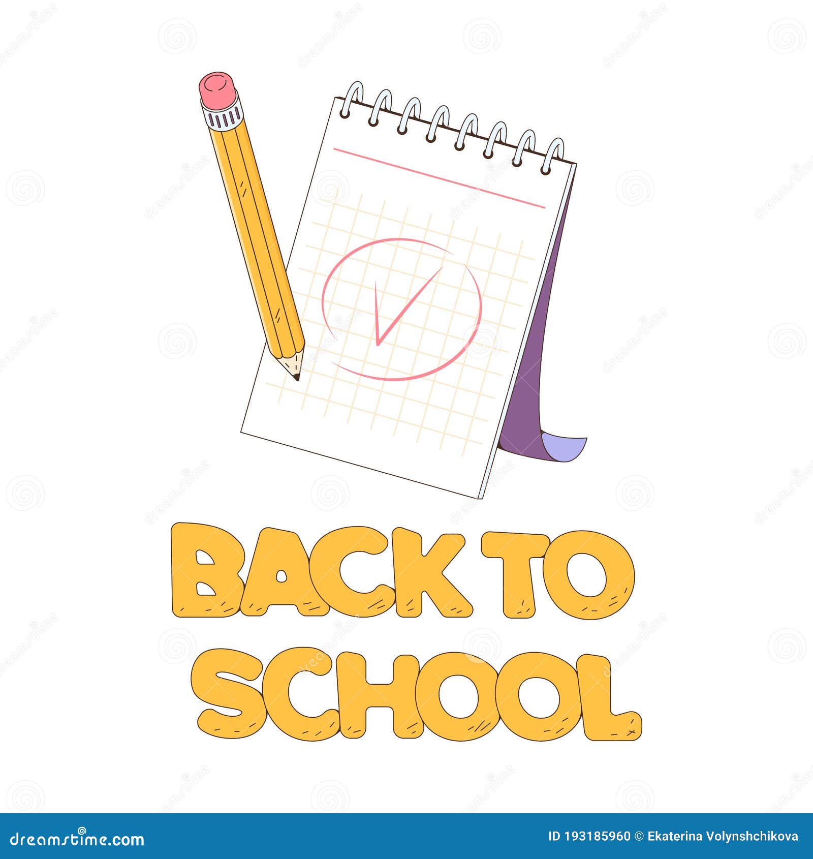 A Notepad for Taking Notes. the Pencil Writing Note. Mark Done. Vector ...