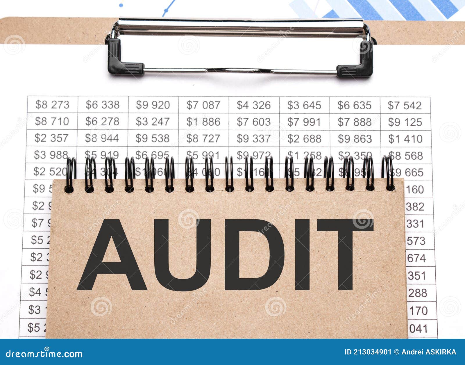 Notepad with Text AUDIT on a Charts and Numbers. Business Concept Stock ...