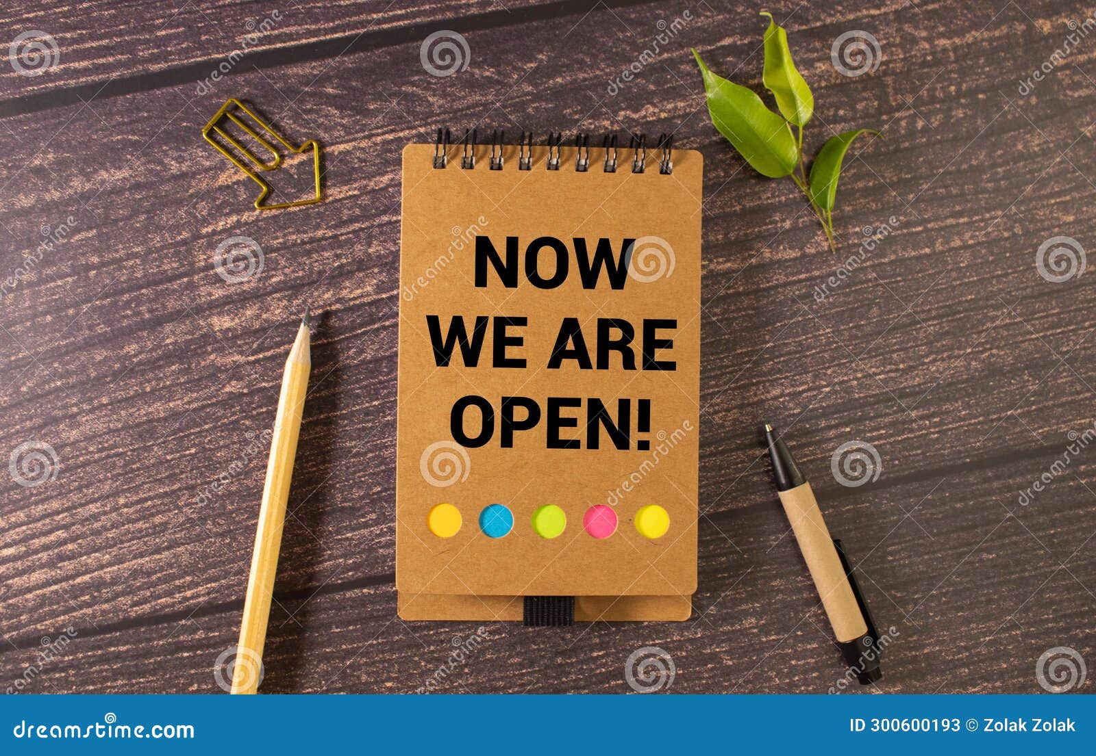 Notepad with Text Now Opening on a Charts and Numbers. Business Concept ...