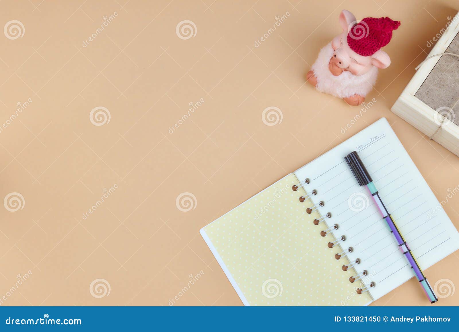 Notepad for Text on a Pastel Color Table with a Copy. the Concept of ...