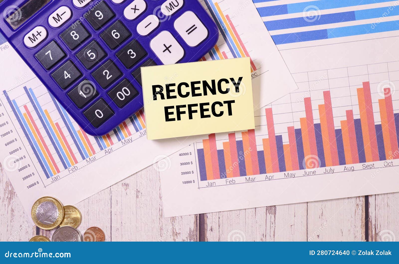 Notepad with the Text Recency Effect and the Graph on Desk. Memory and ...
