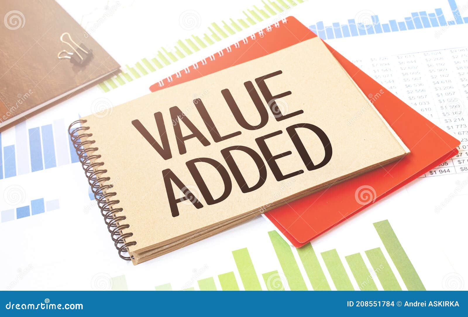 Notepad with Text Value Added. Diagram, Red Notepad and White ...